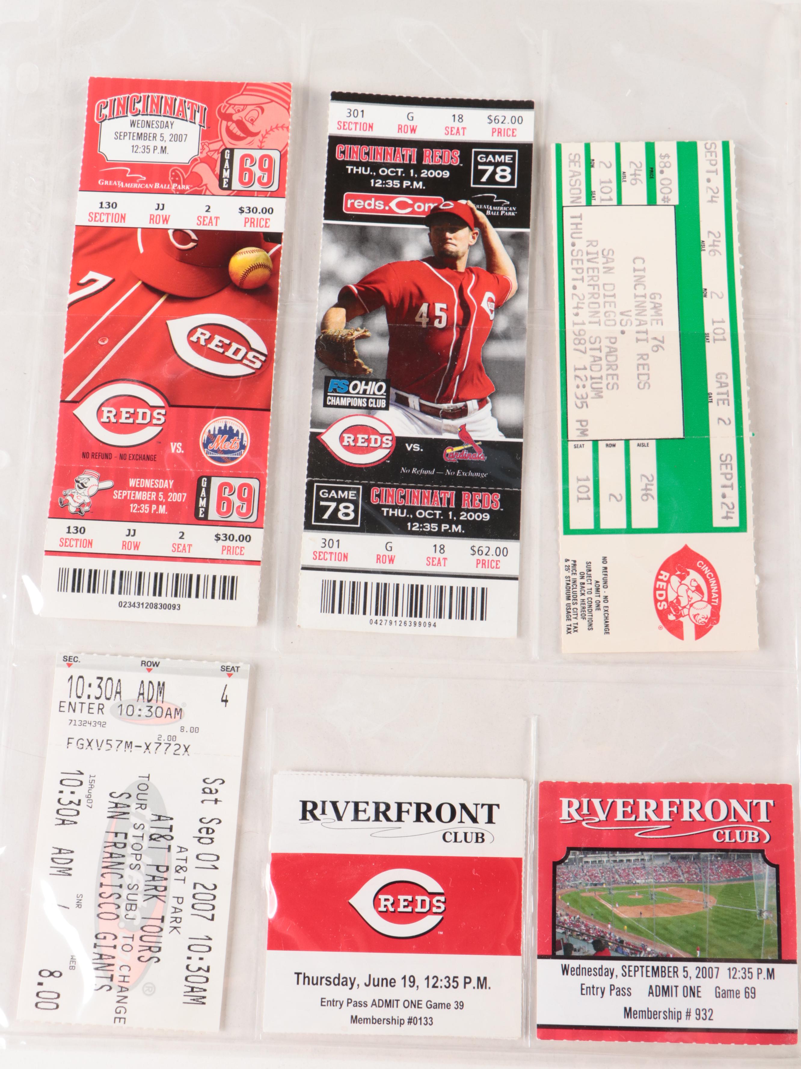 Cincinnati Reds Ticket Stubs, Team Schedules, and More, 1950s–2010s | EBTH