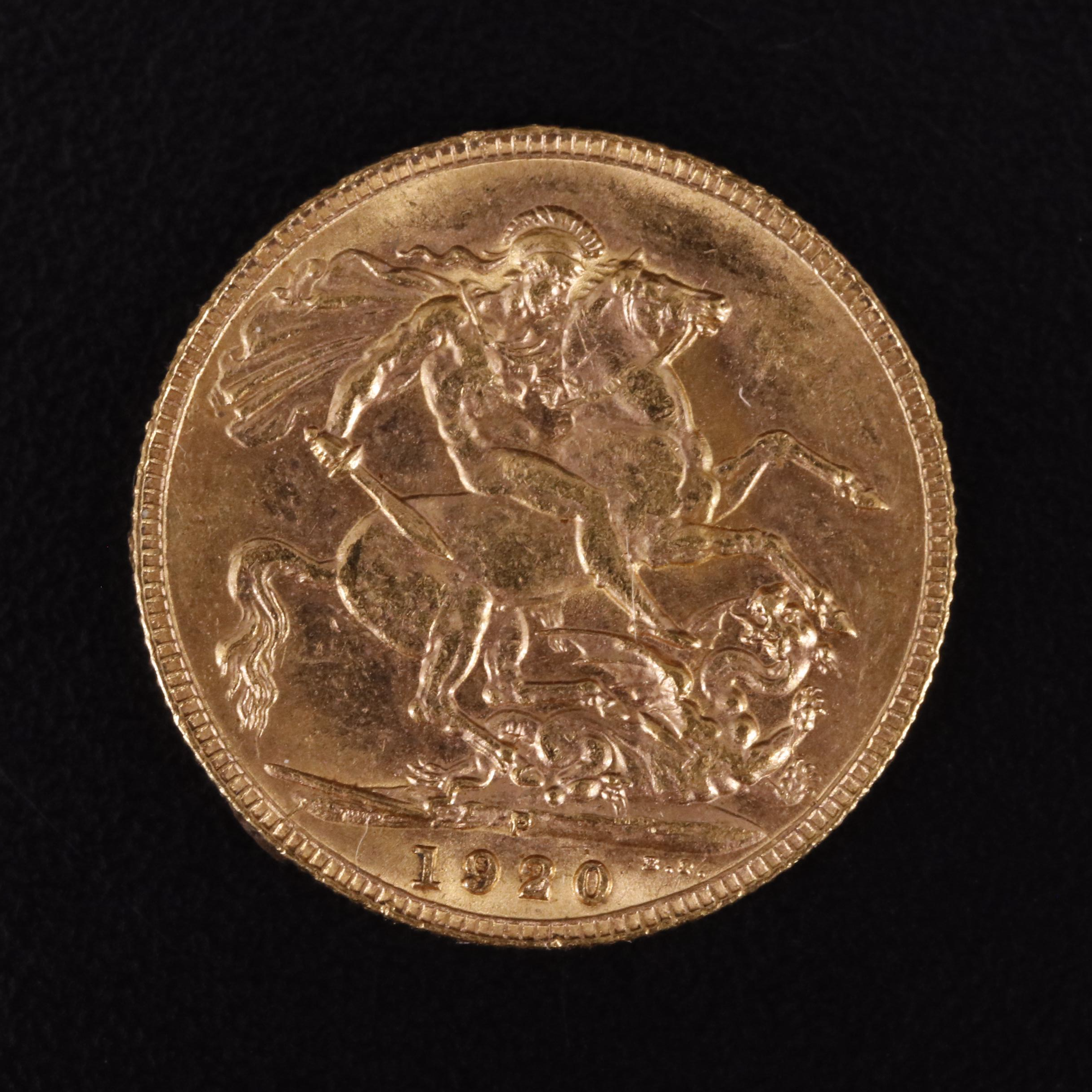 1920-P Australia Gold Sovereign Coin | EBTH