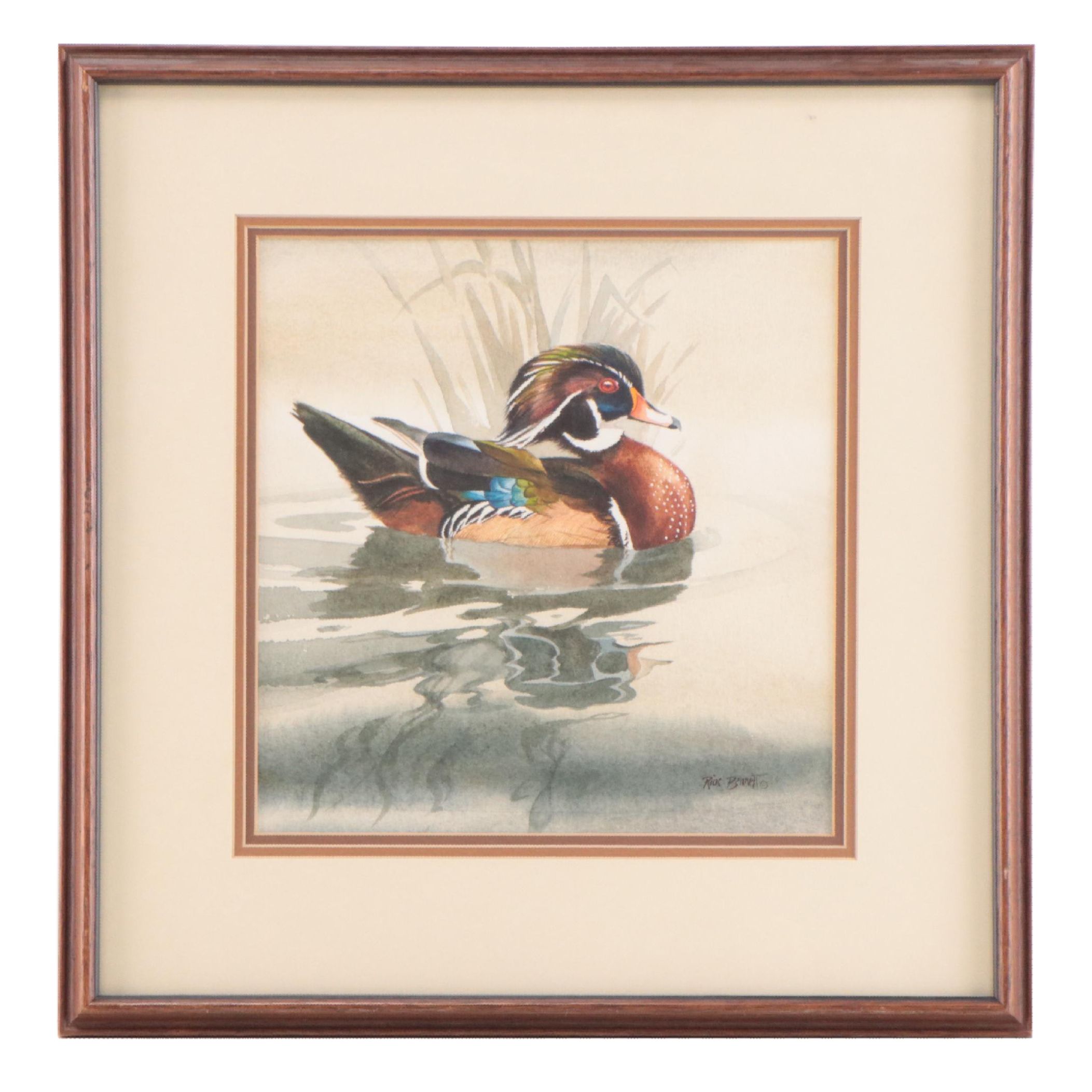 Rick Bennett Watercolor Painting "Wood Duck" | EBTH