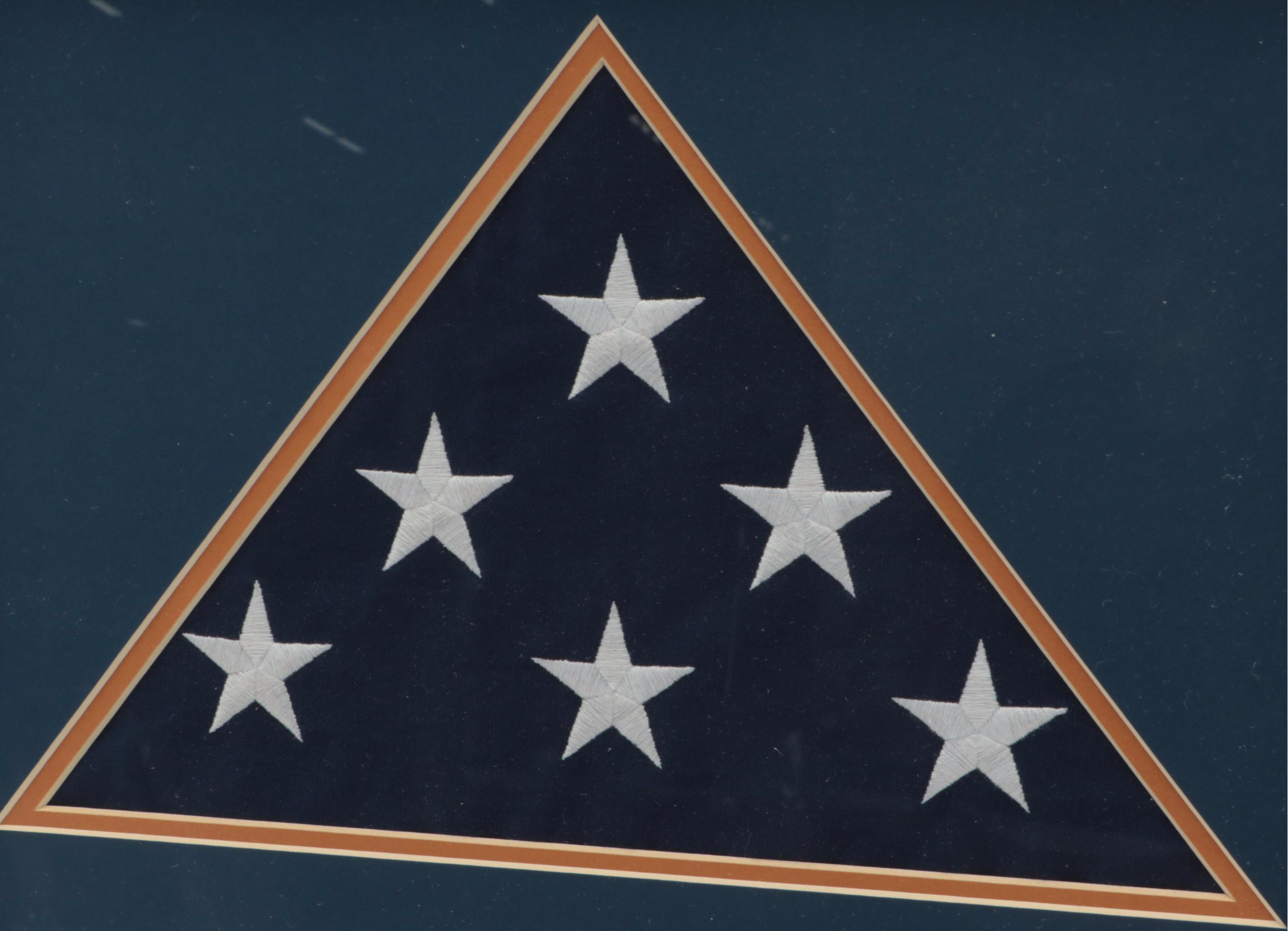 Task Force Band of Brothers American Flag in Matted and Framed Display ...