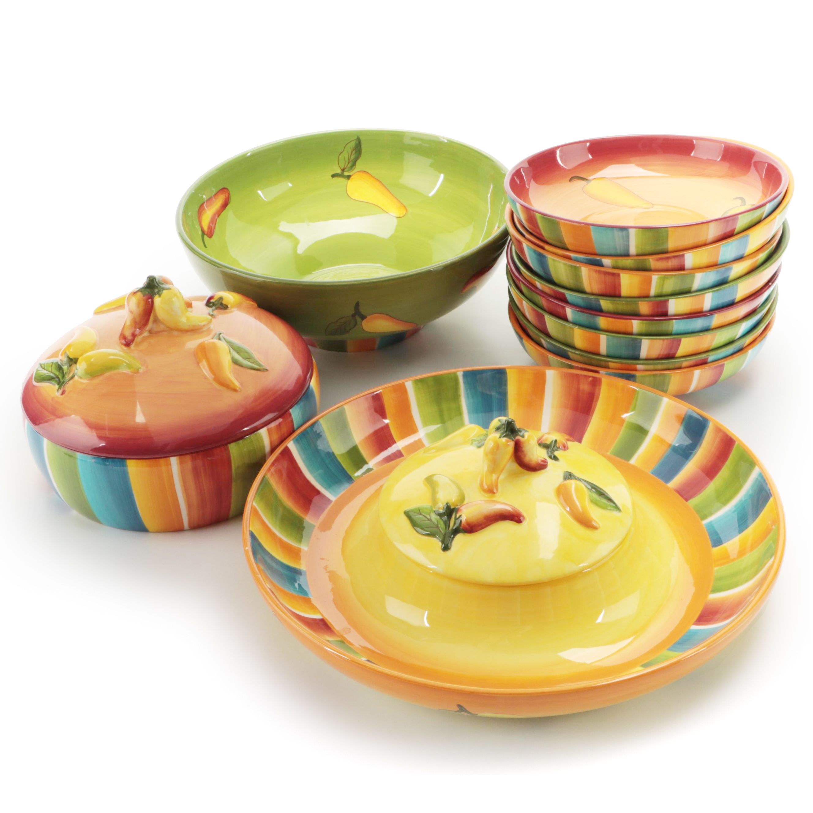 Noble Excellence "Hacienda" Ceramic Bowls and Serving Dishes | EBTH