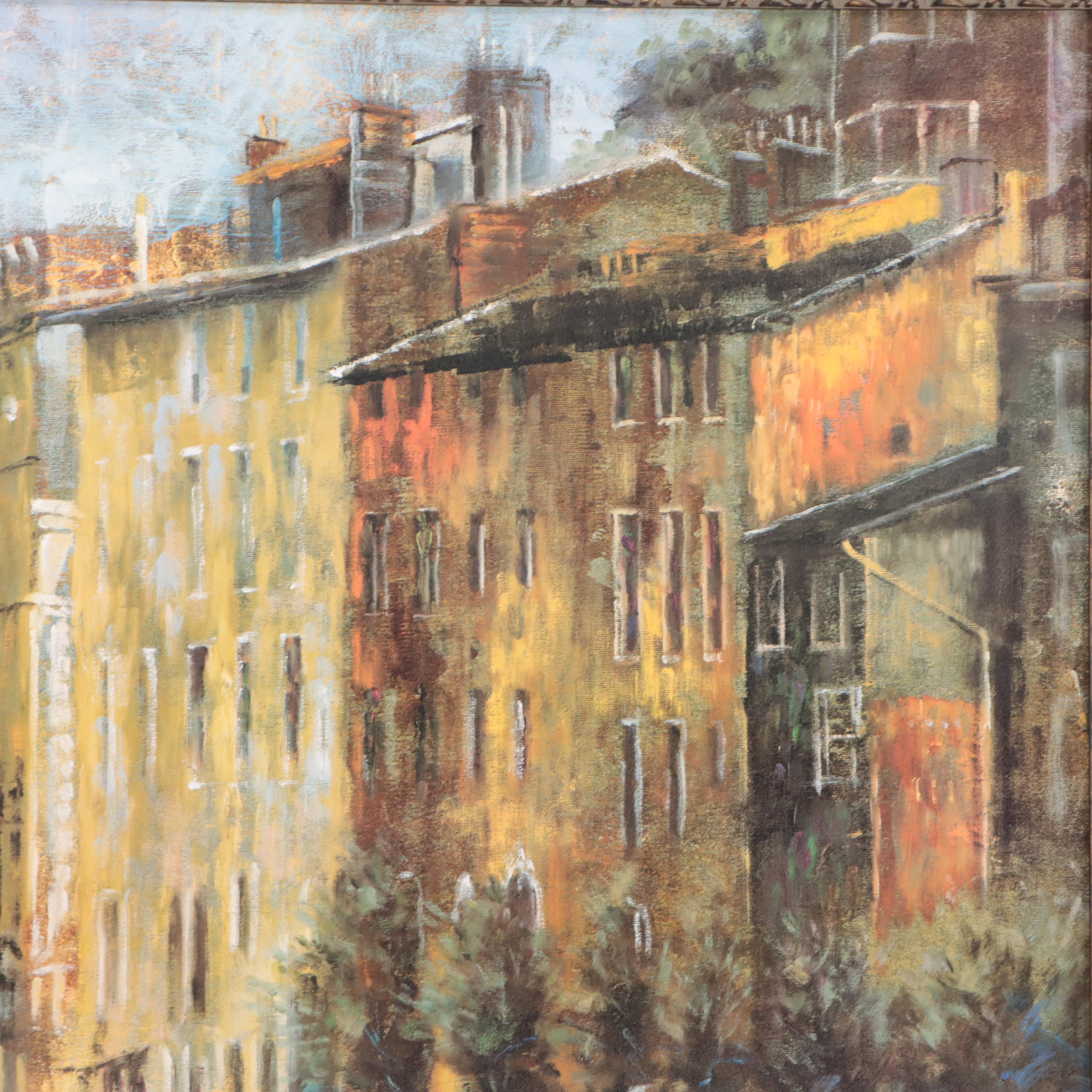 Offset Lithograph After Michael Longo of Cityscape | EBTH