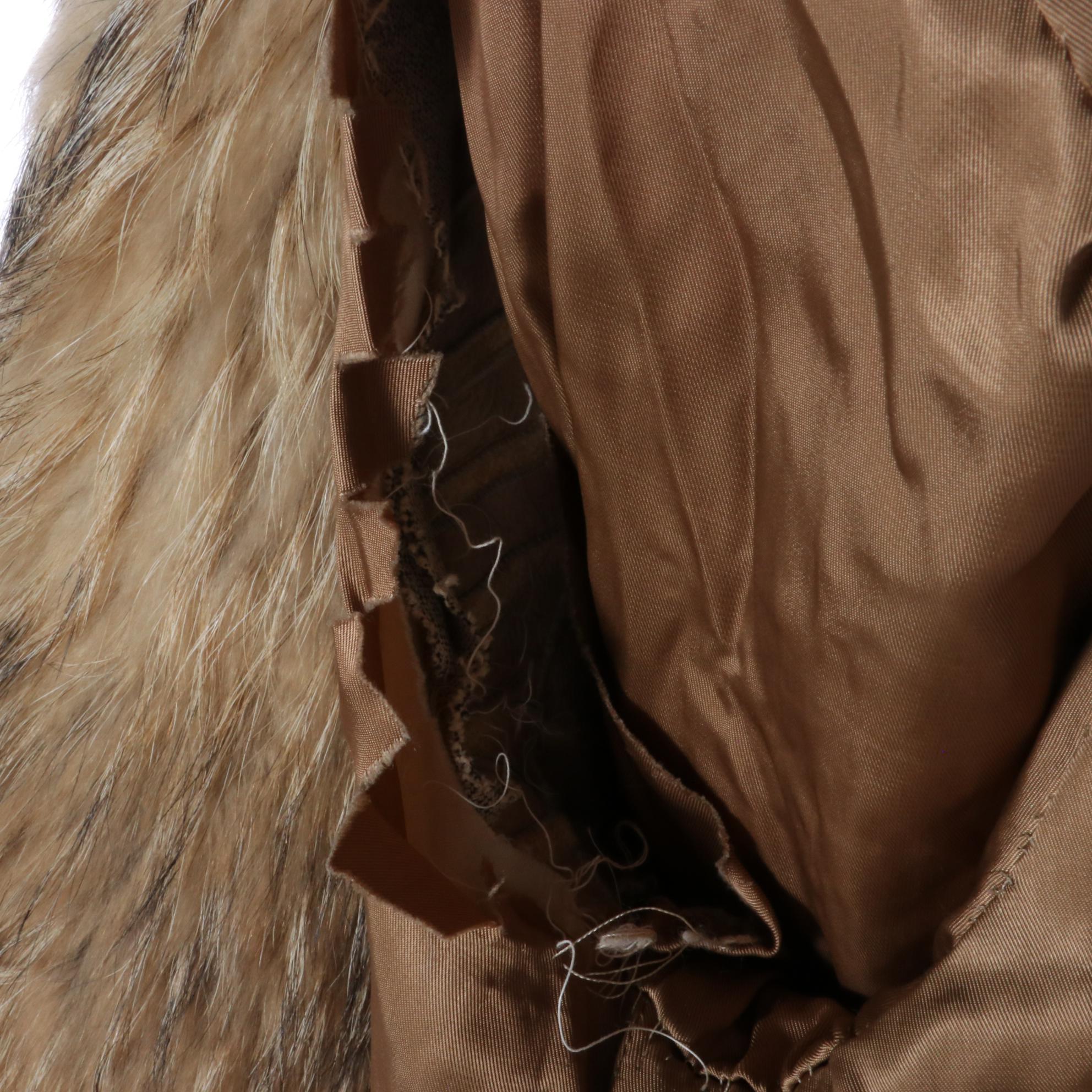 Tanuki Fur Shawl Collar Coat | EBTH