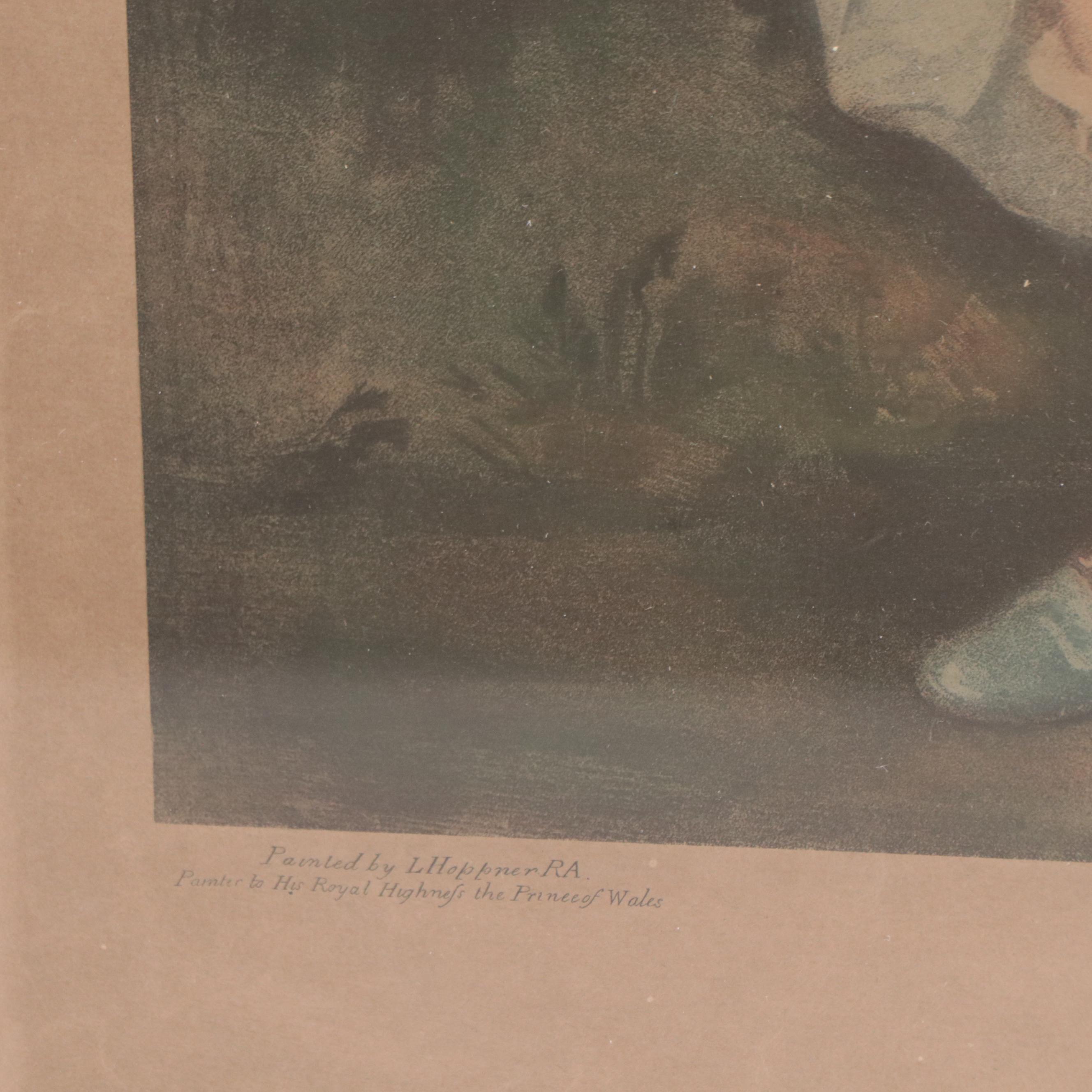 Mezzotint After Lascelles Hoppner "Juvenile Retirement," 1800 | EBTH