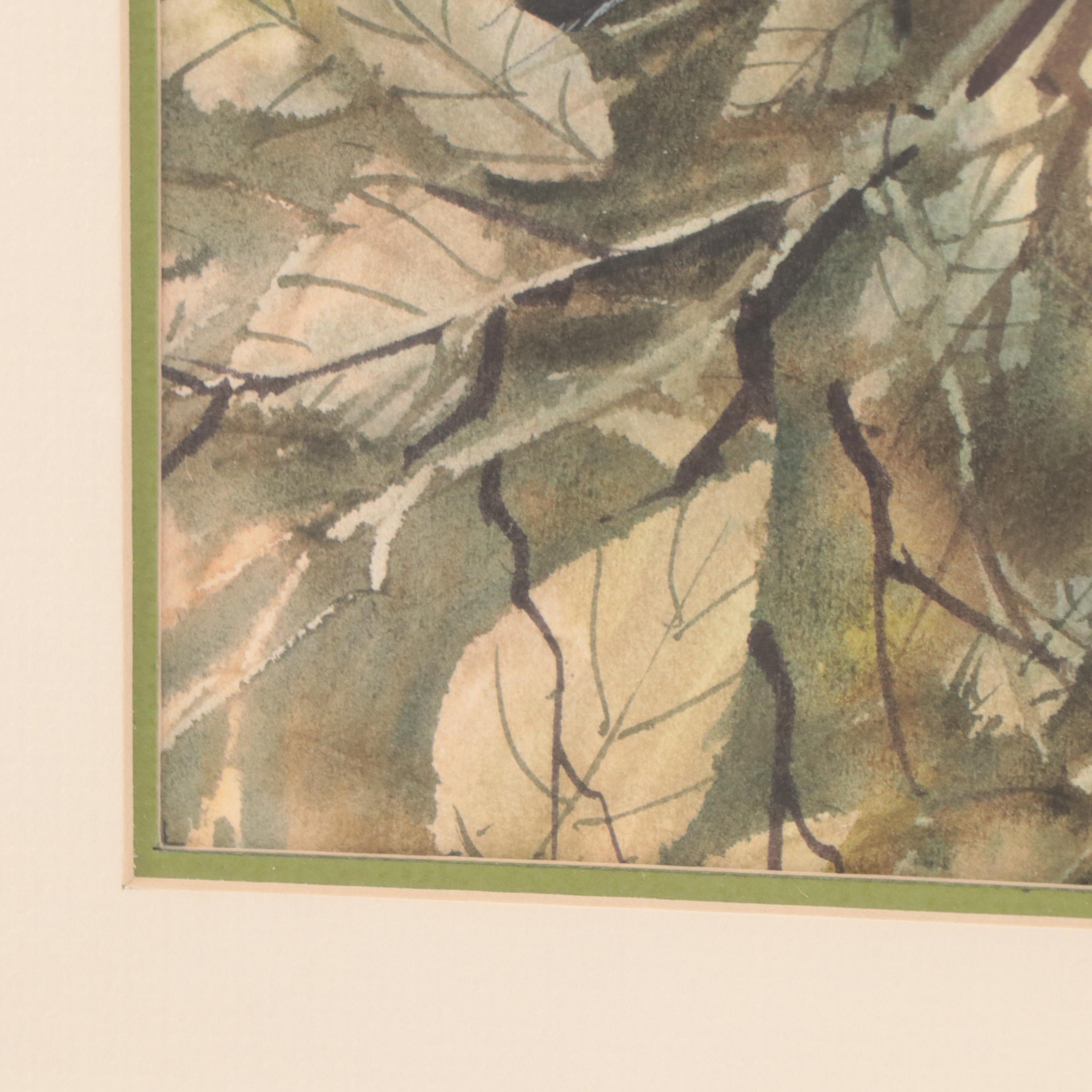 Joe Garcia Watercolor Painting of a Mourning Dove | EBTH