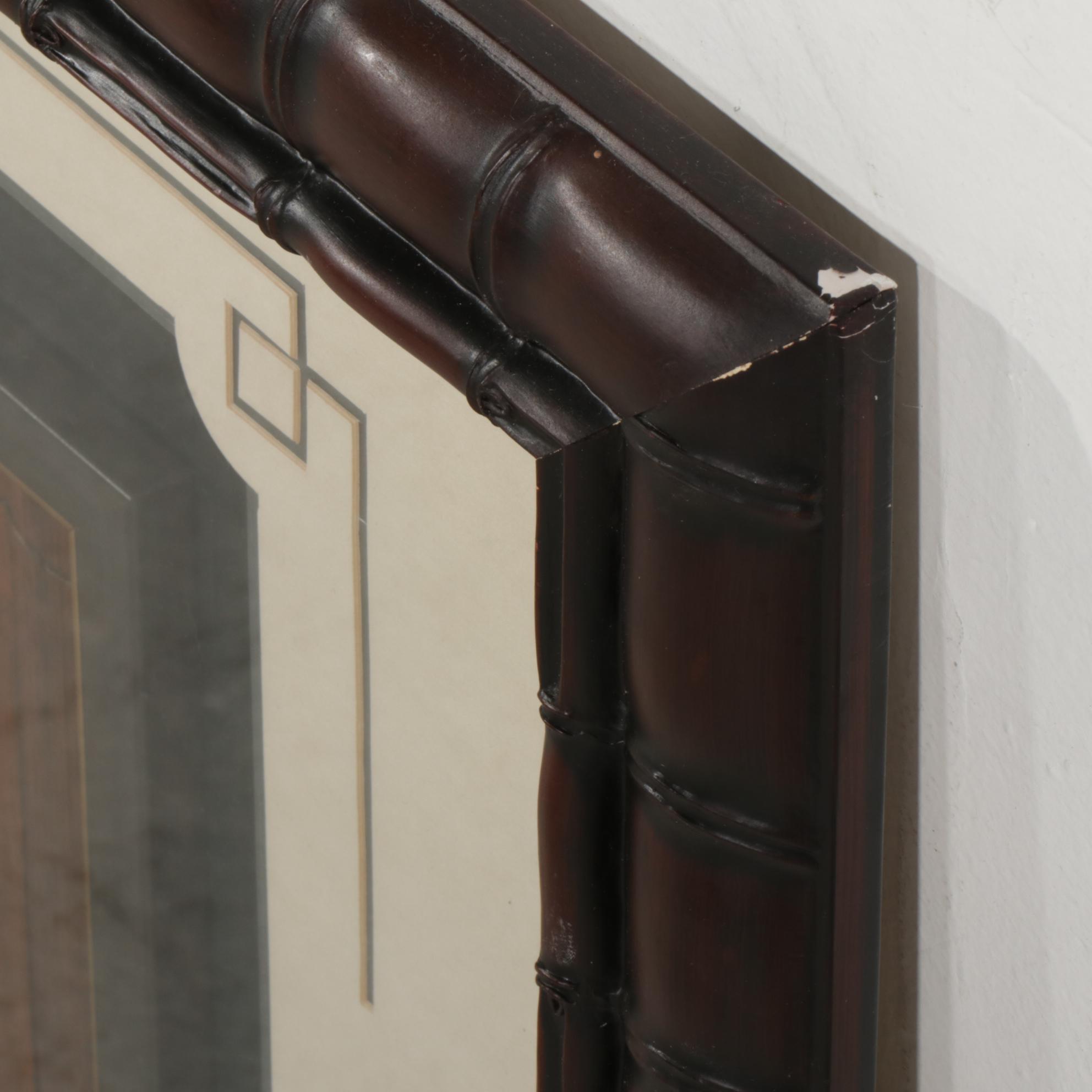 Framed Chinese Bamboo Scroll | EBTH