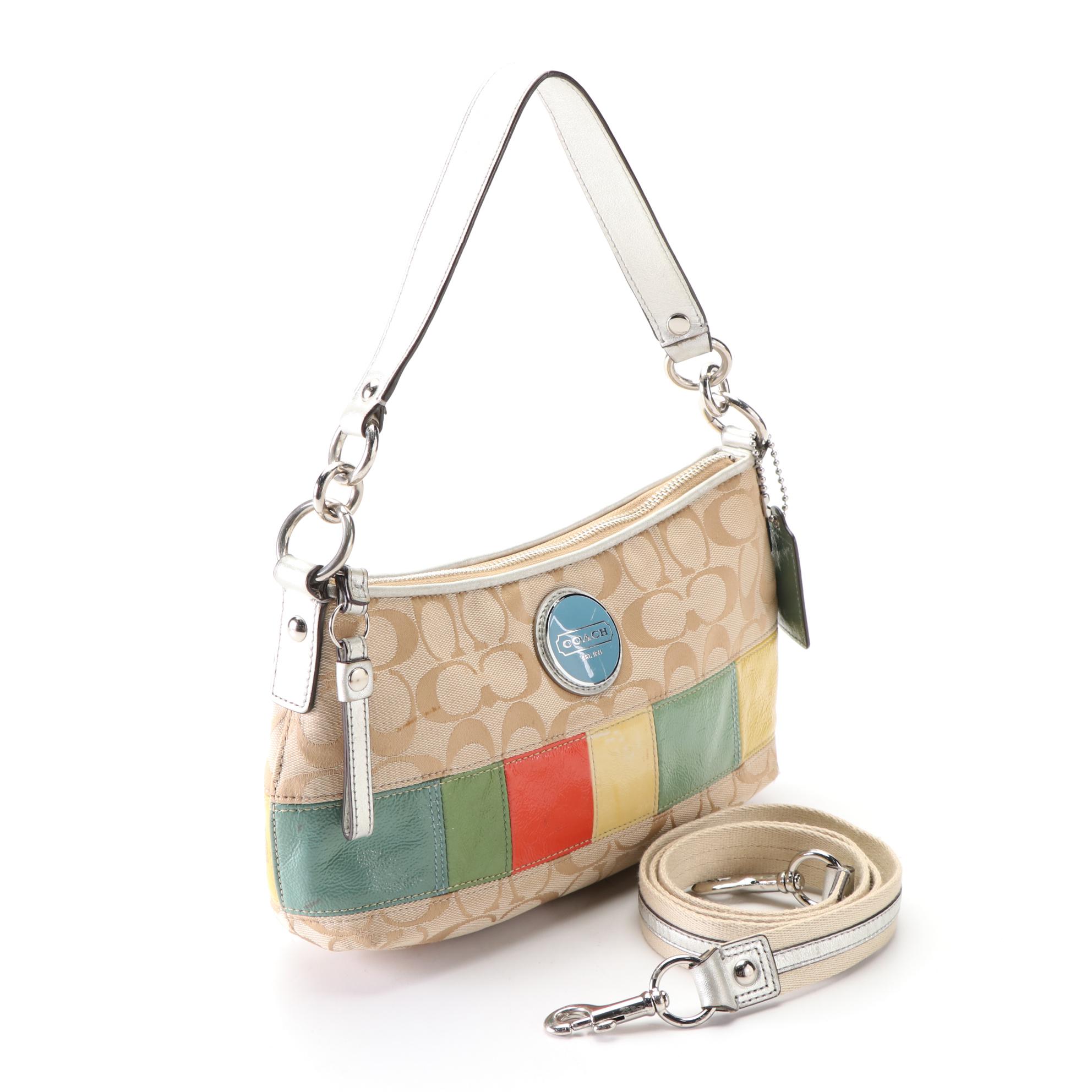 Coach Signature Collection Multicolored Shoulder Bag with Crossbody ...