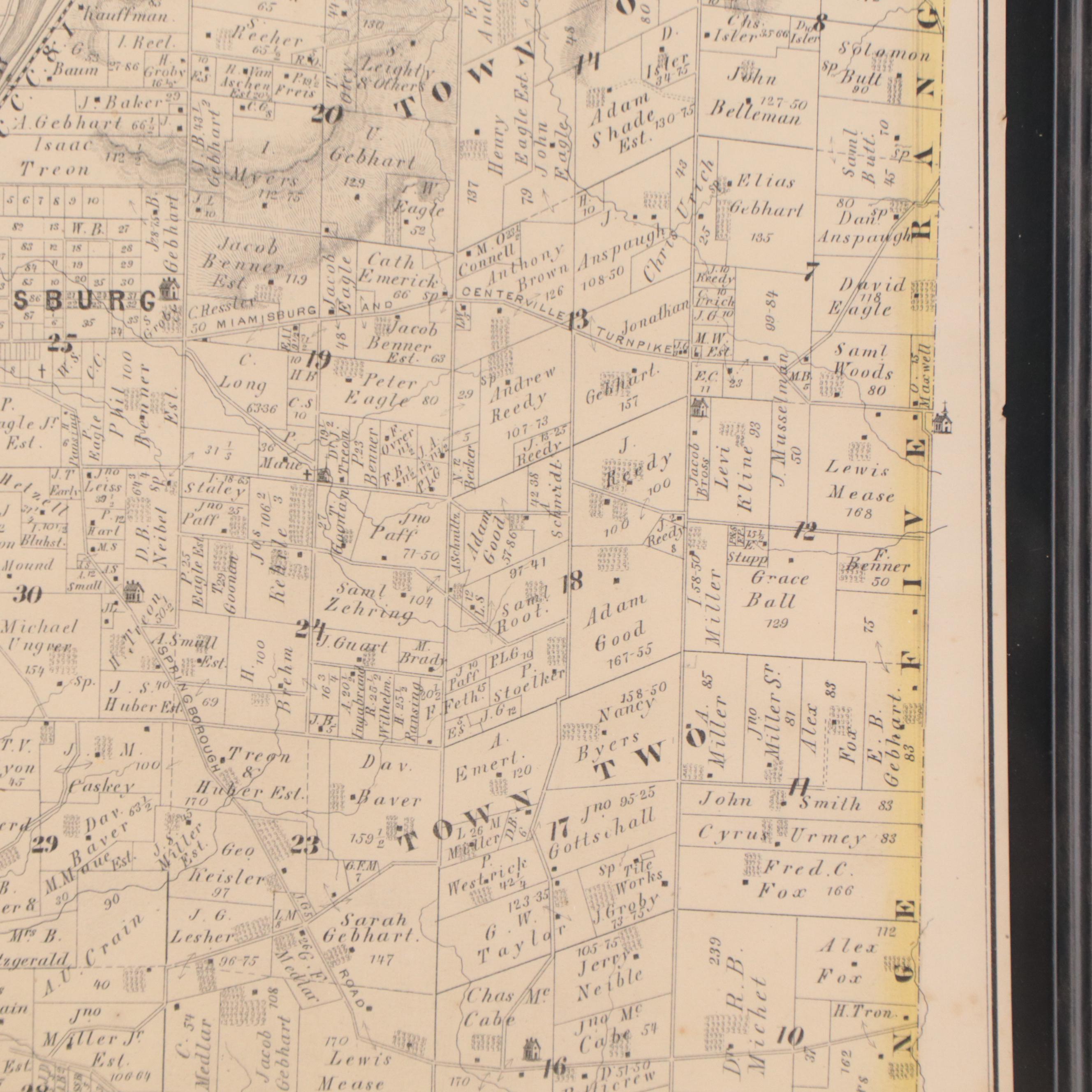 Lithograph "Map of Miami Township," 1871 | EBTH