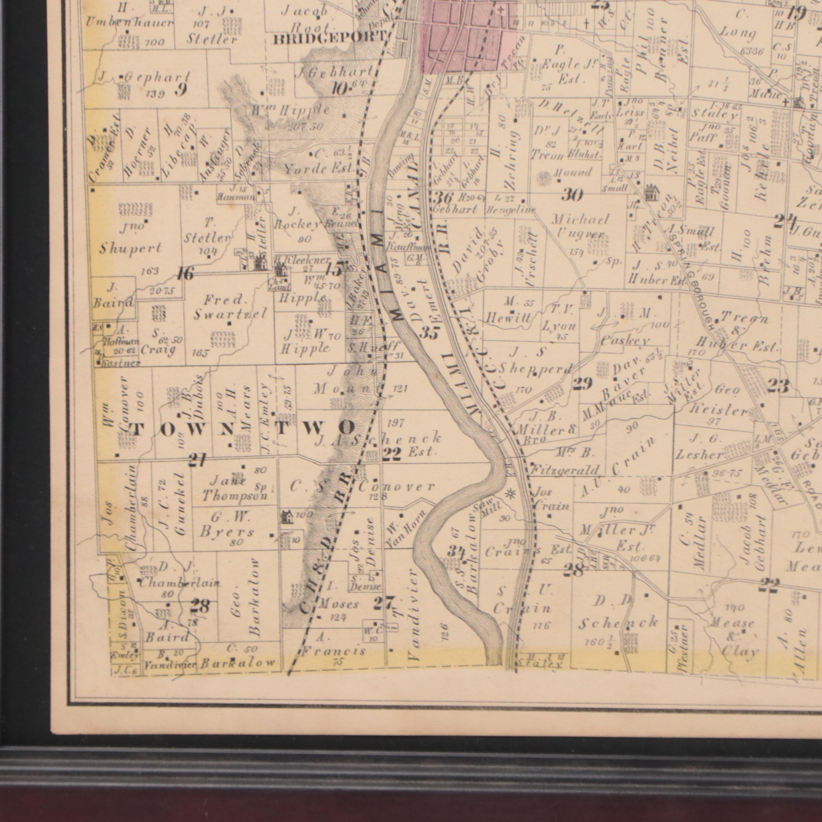 Lithograph "Map of Miami Township," 1871 | EBTH