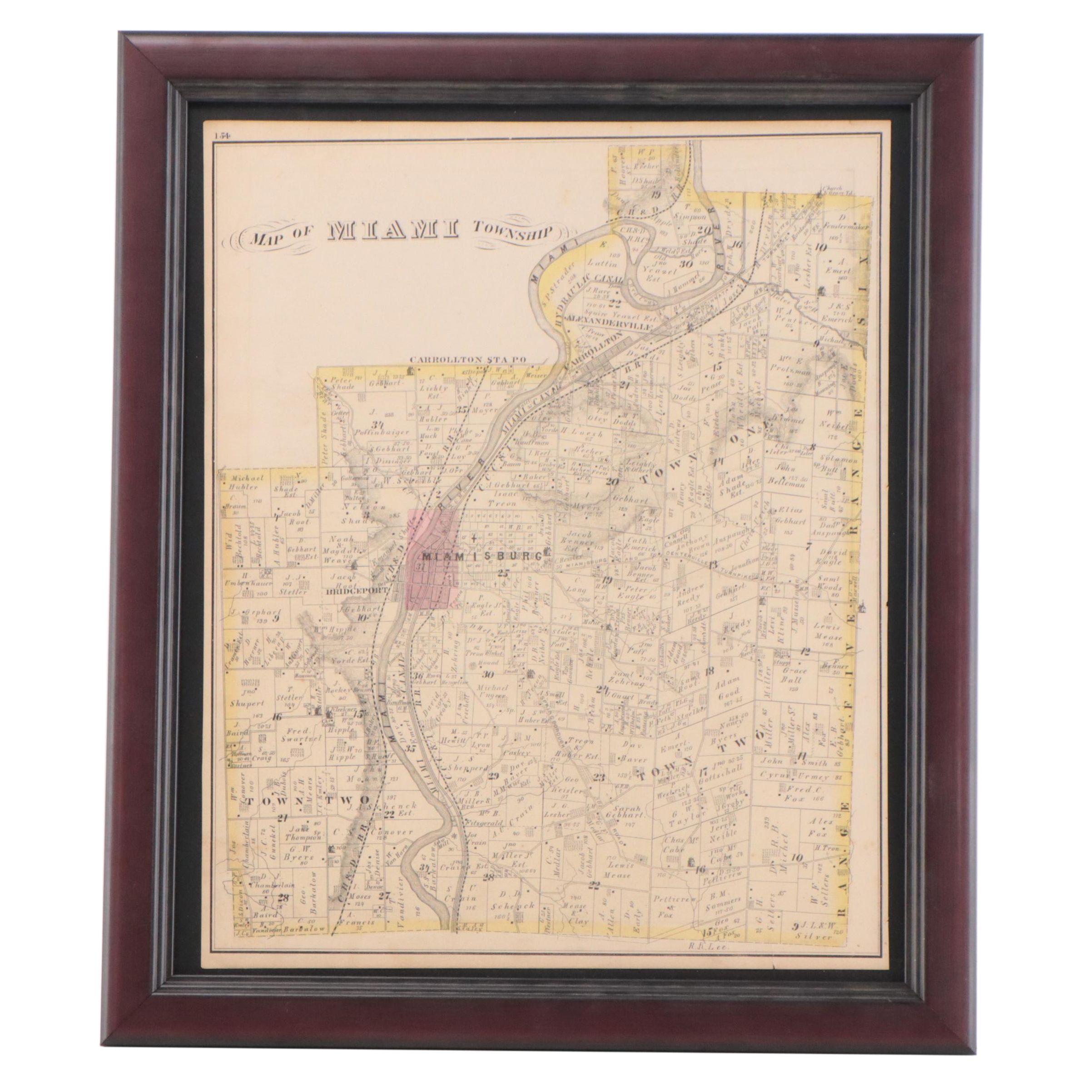 Lithograph "Map of Miami Township," 1871 | EBTH