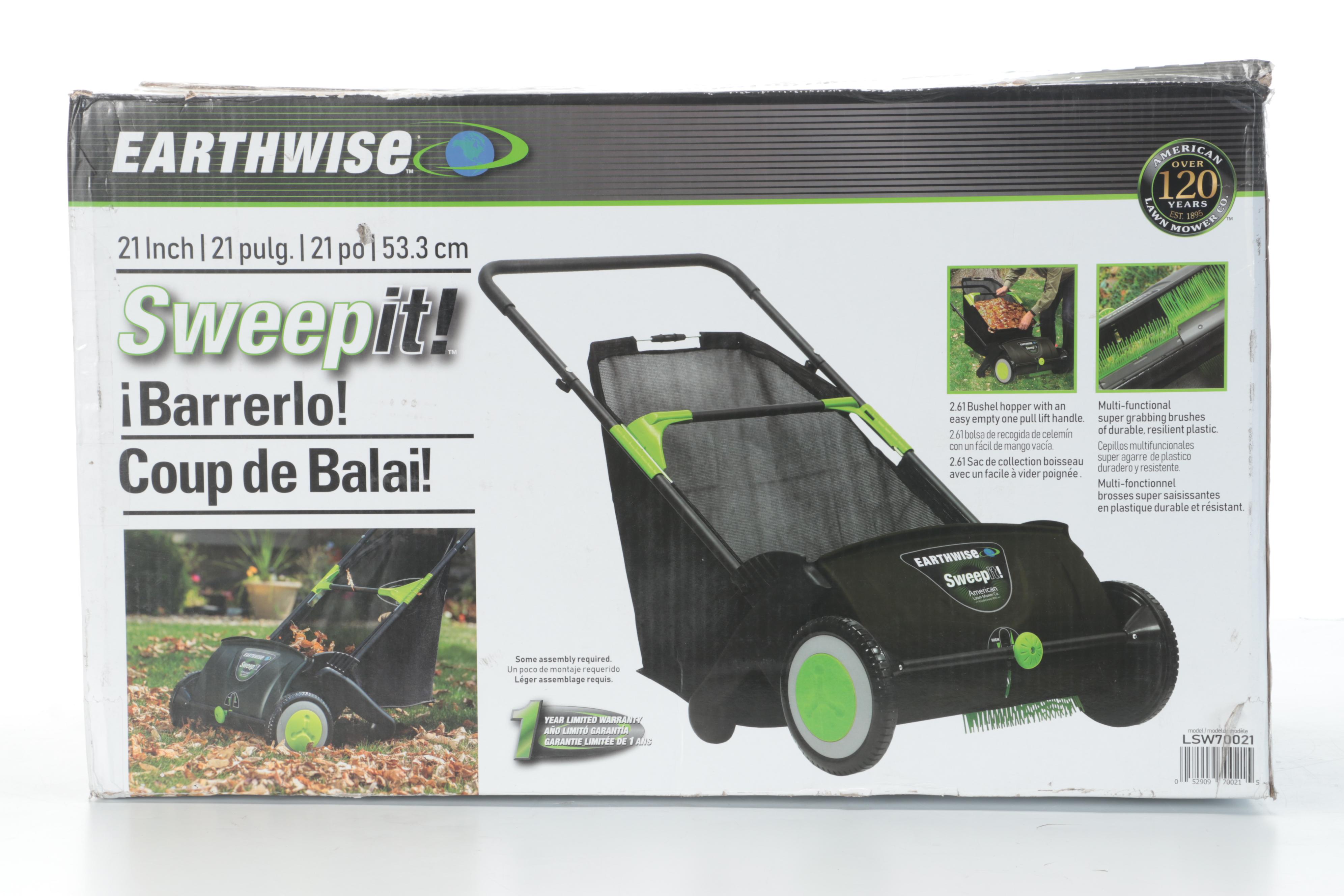 Earthwise Sweep It! Push Leaf and Grass Lawn Sweeper | EBTH
