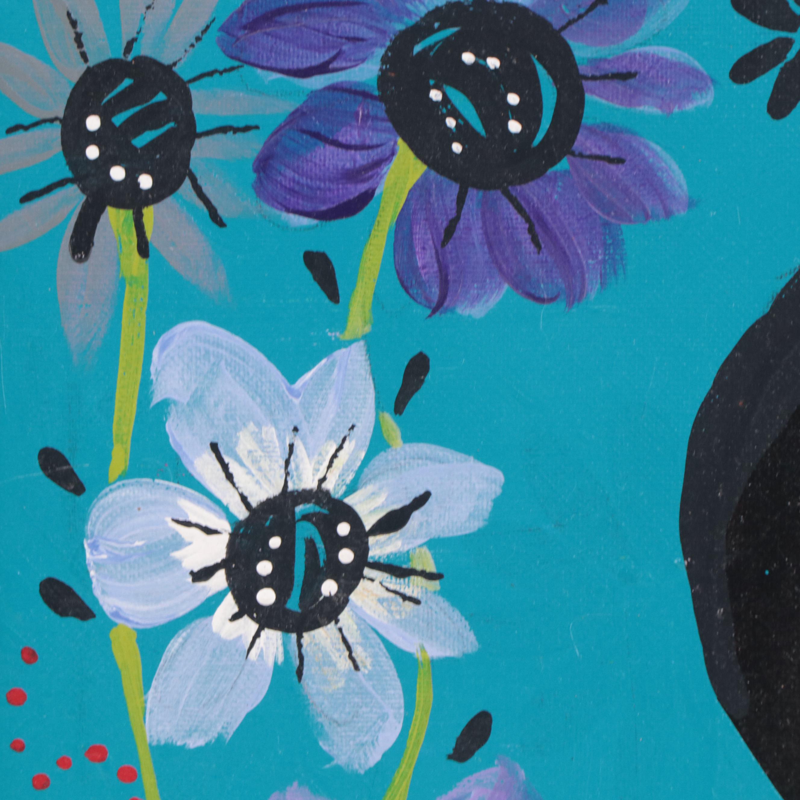 Shannon Eaton Acrylic Painting "Frida in her Garden," 2018 | EBTH