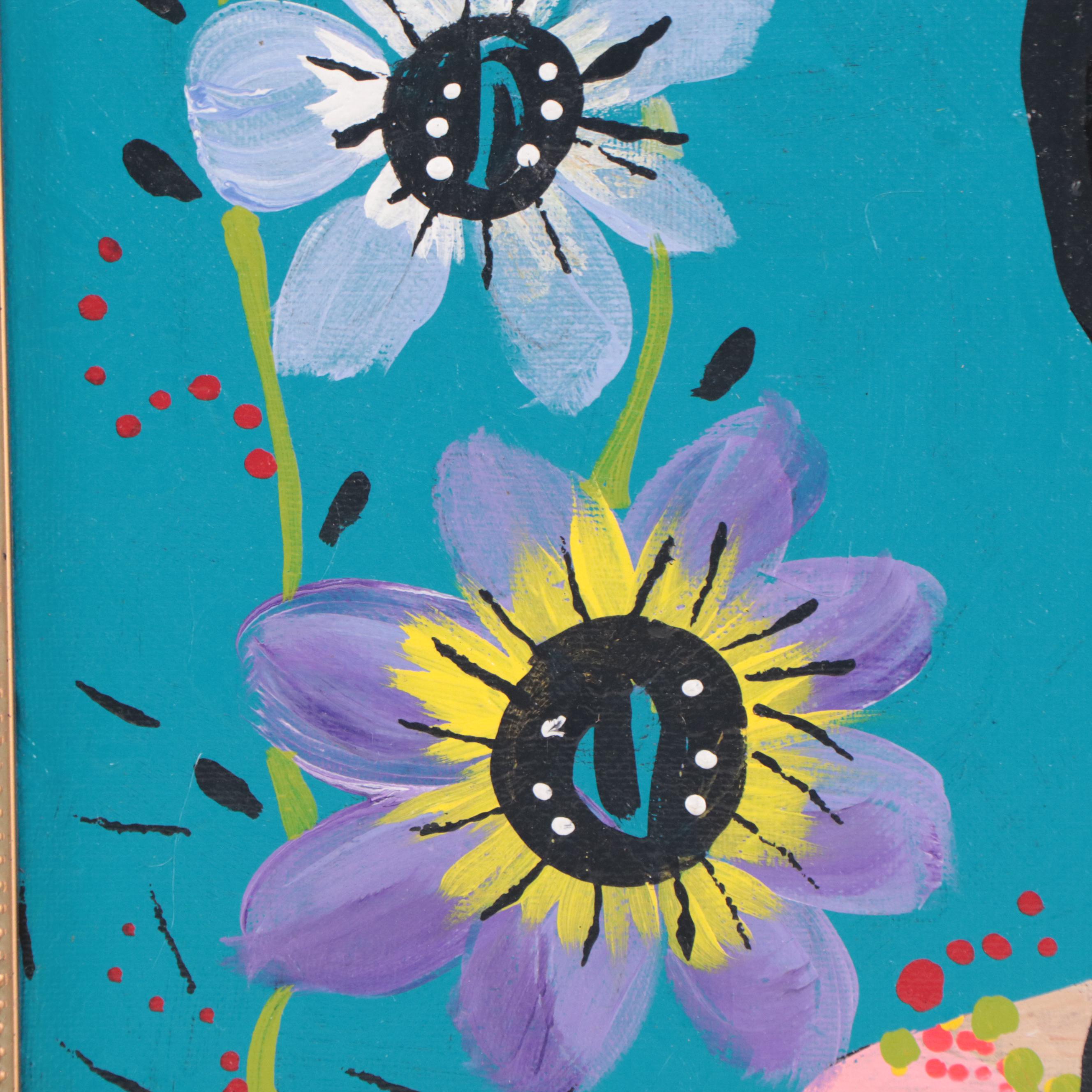 Shannon Eaton Acrylic Painting "Frida in her Garden," 2018 | EBTH