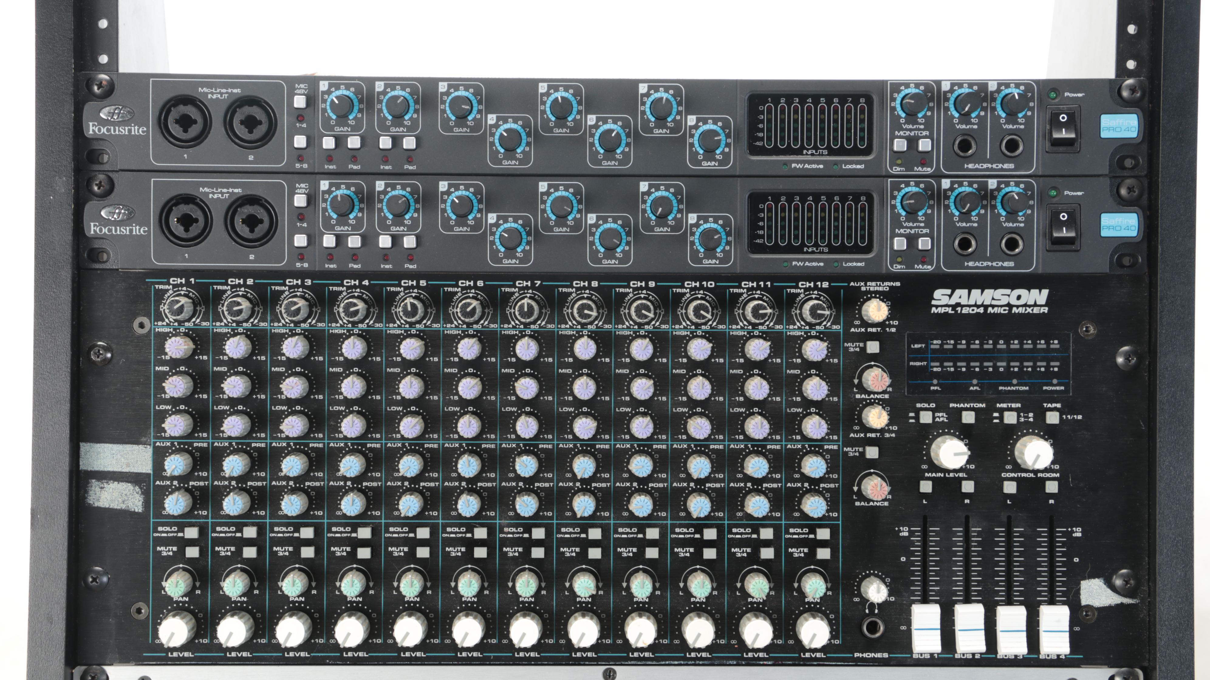 Portable Soundmixer Rack With Components | EBTH