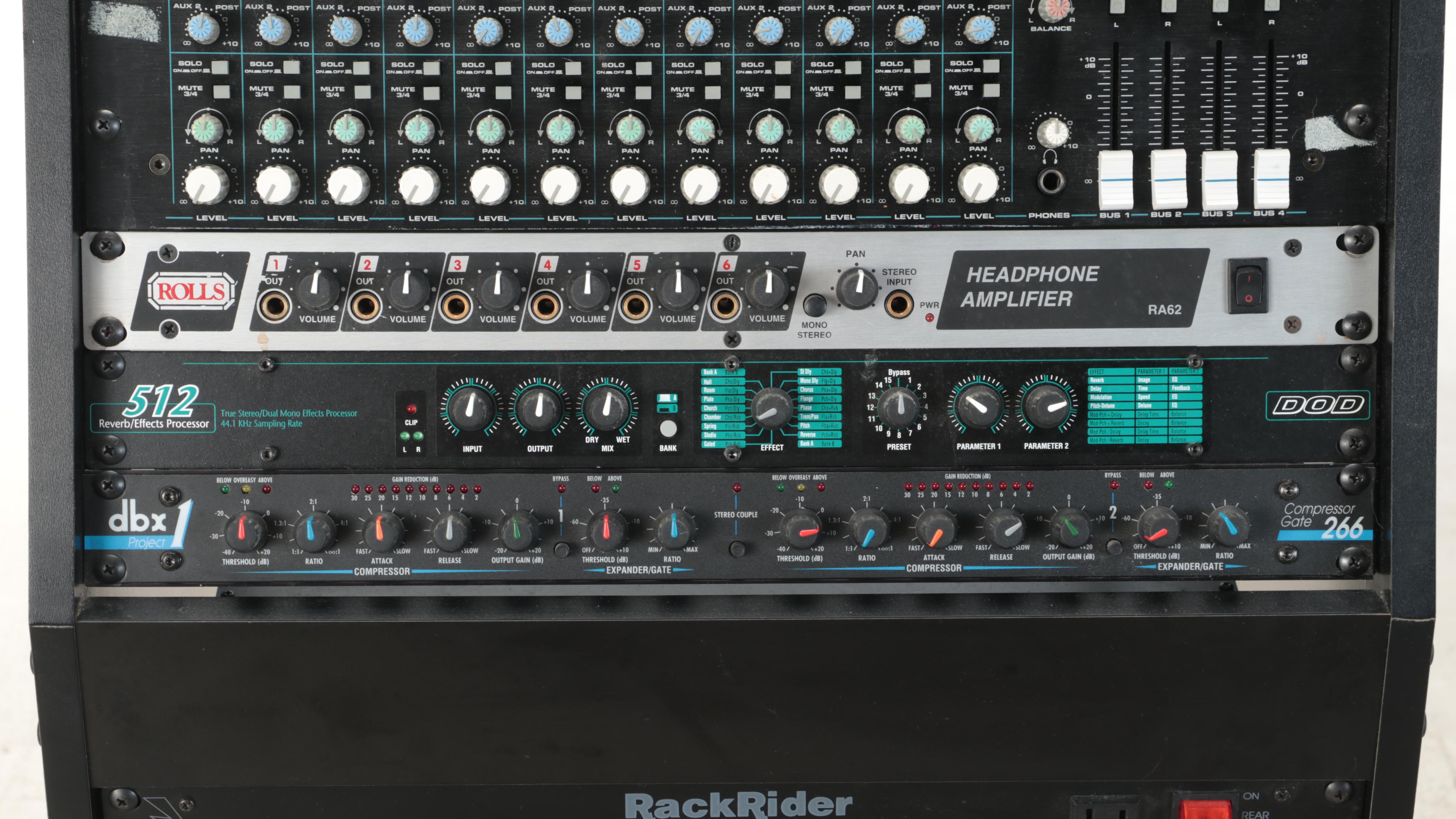 Portable Soundmixer Rack With Components | EBTH