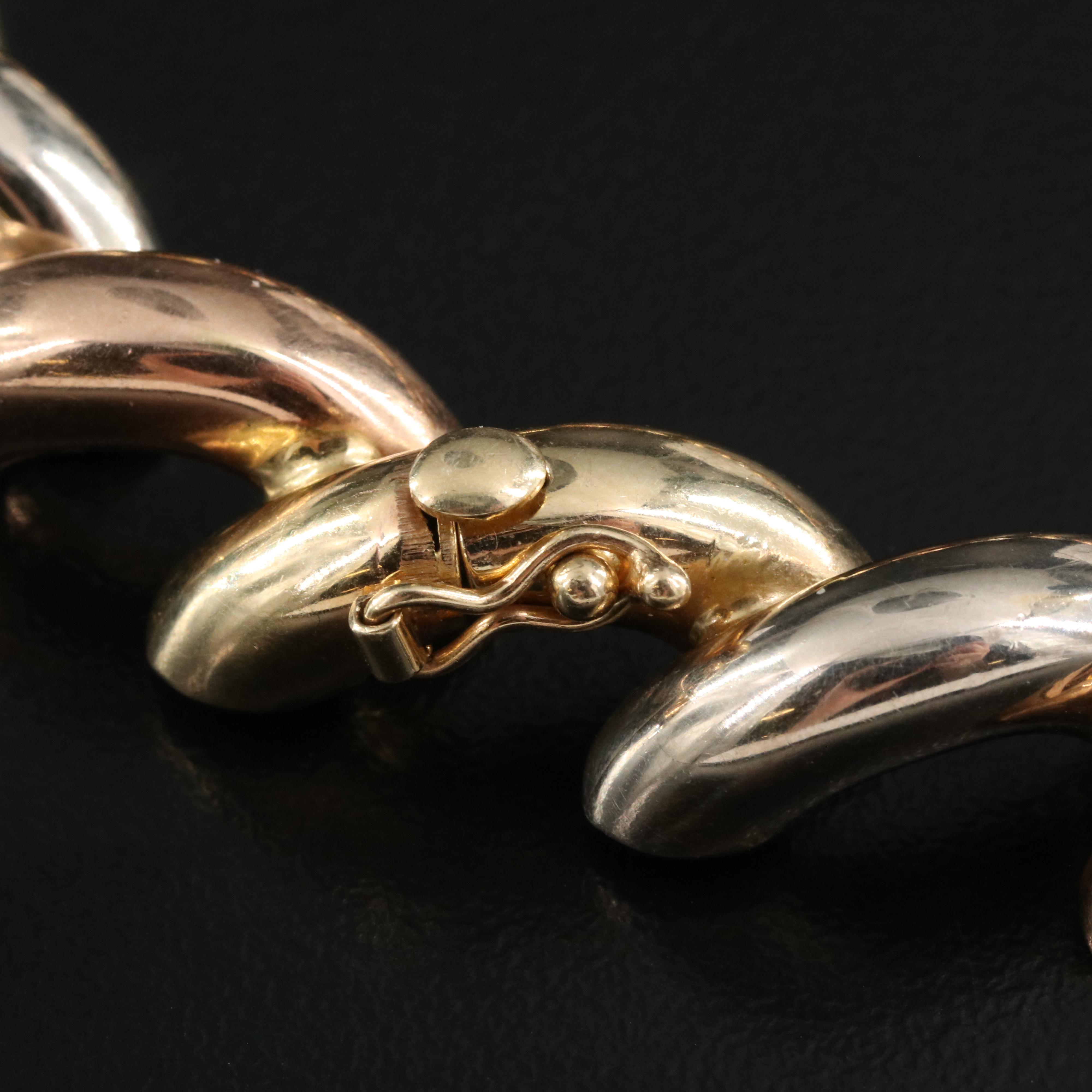 Italian 14K Tri-Color San Marco Chain Necklace | EBTH