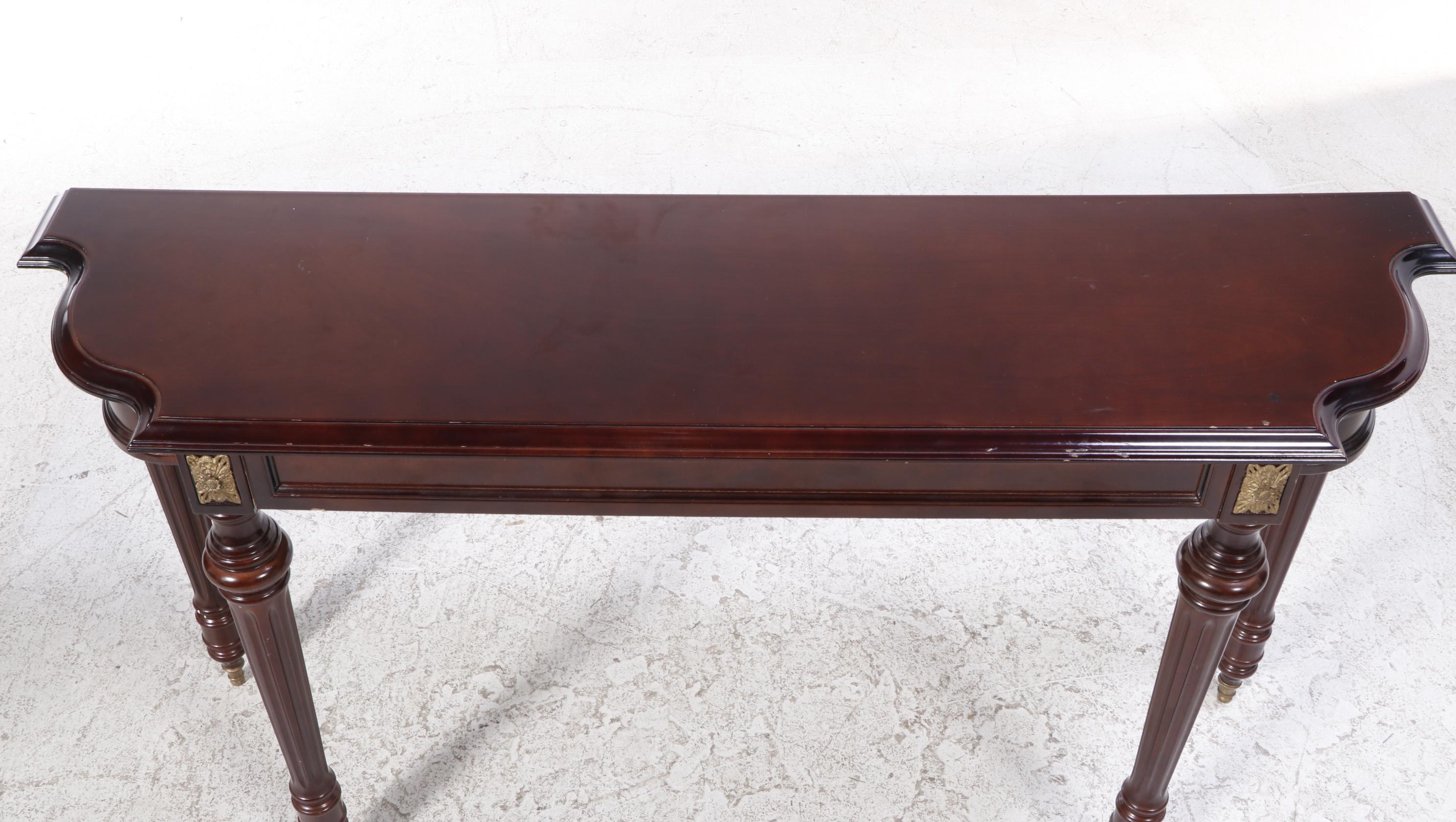 The Bombay Company Neoclassical Style Mahogany-Stained Console Table | EBTH