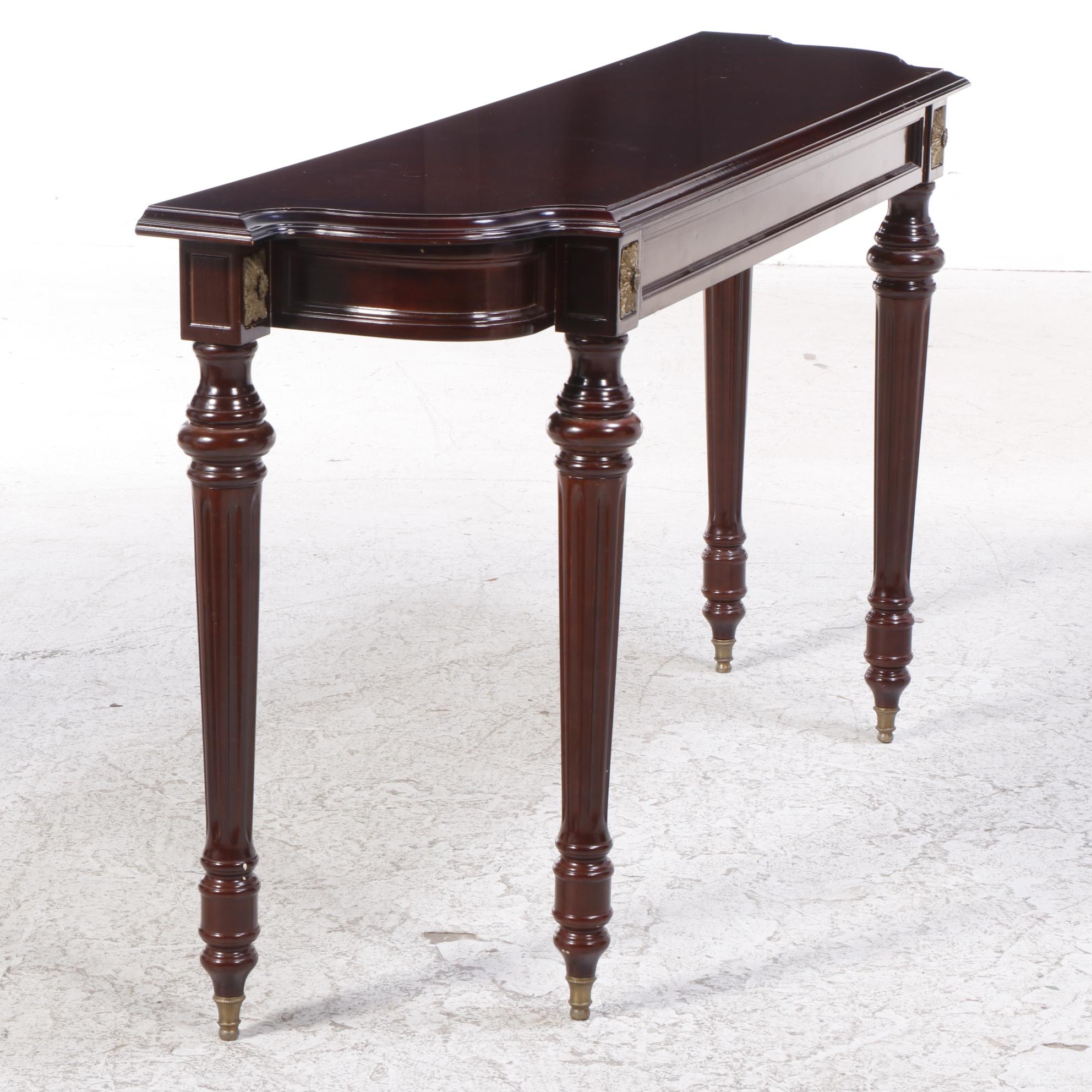 The Bombay Company Neoclassical Style Mahogany-Stained Console Table | EBTH