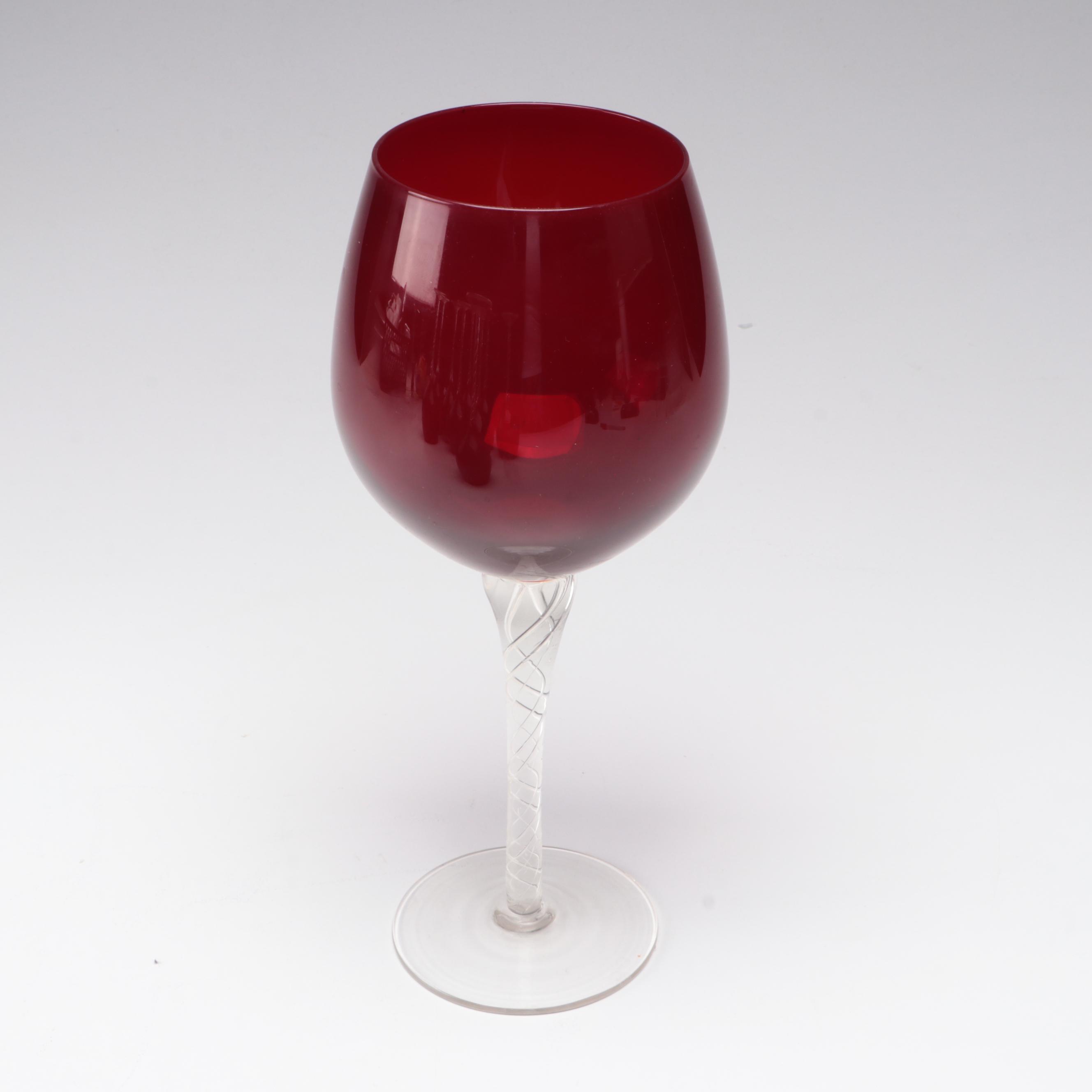 Artland "Braid Ruby" Wine Glasses | EBTH