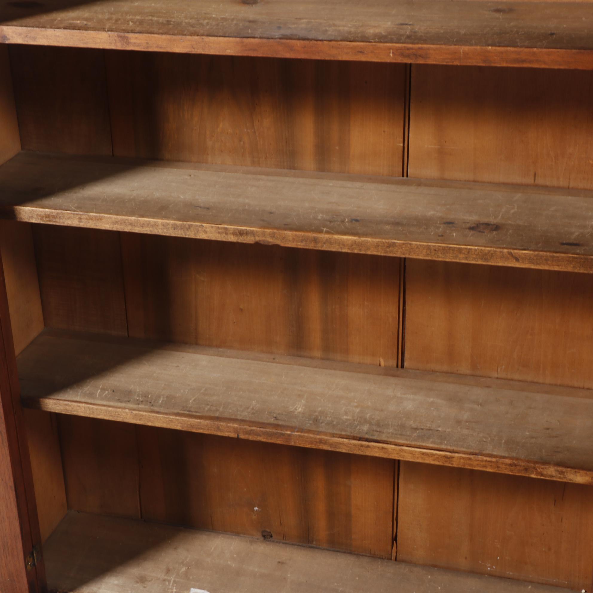 American Primitive Poplar Secretary Bookcase, 19th Century | EBTH