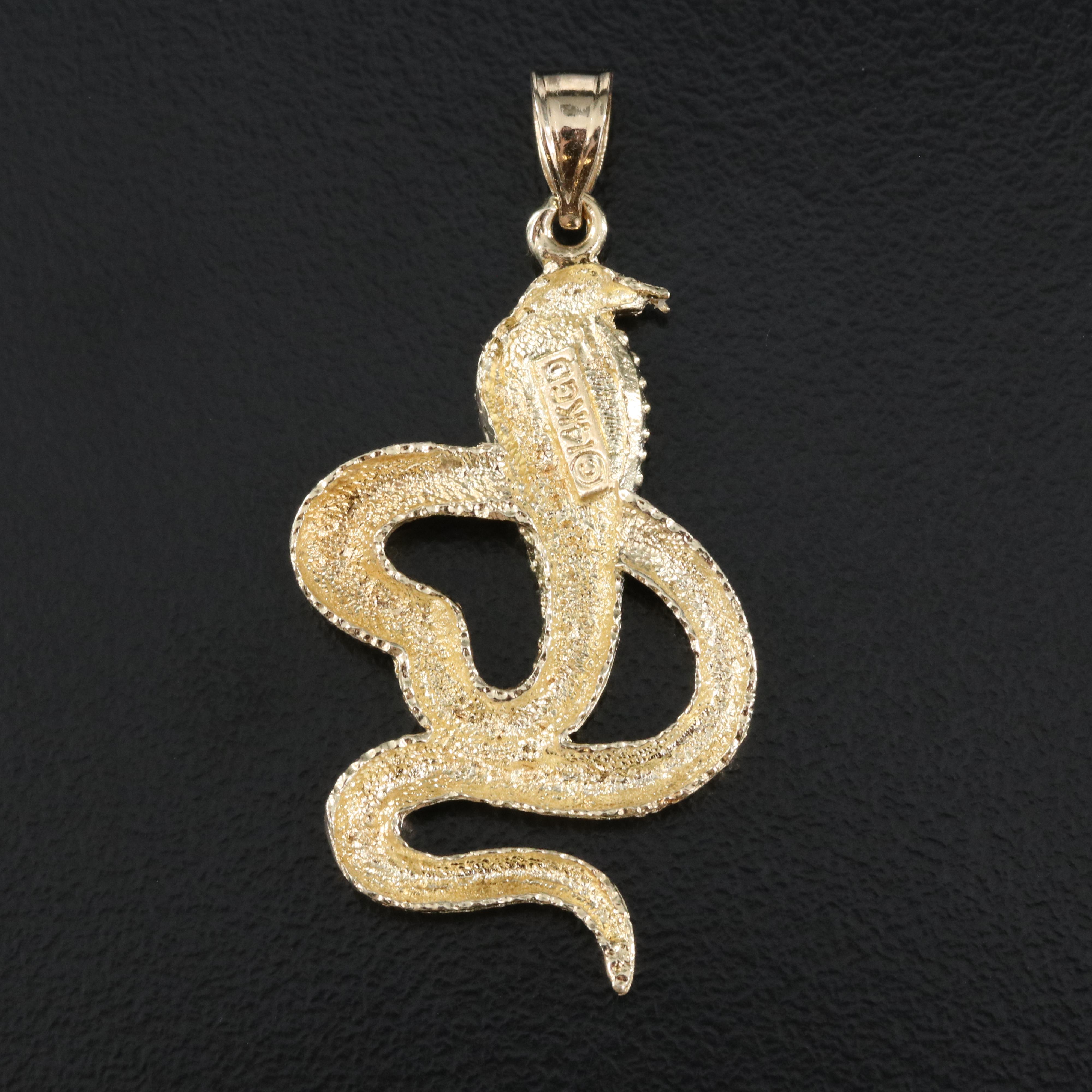 14K Gold Cobra Pendant | EBTH