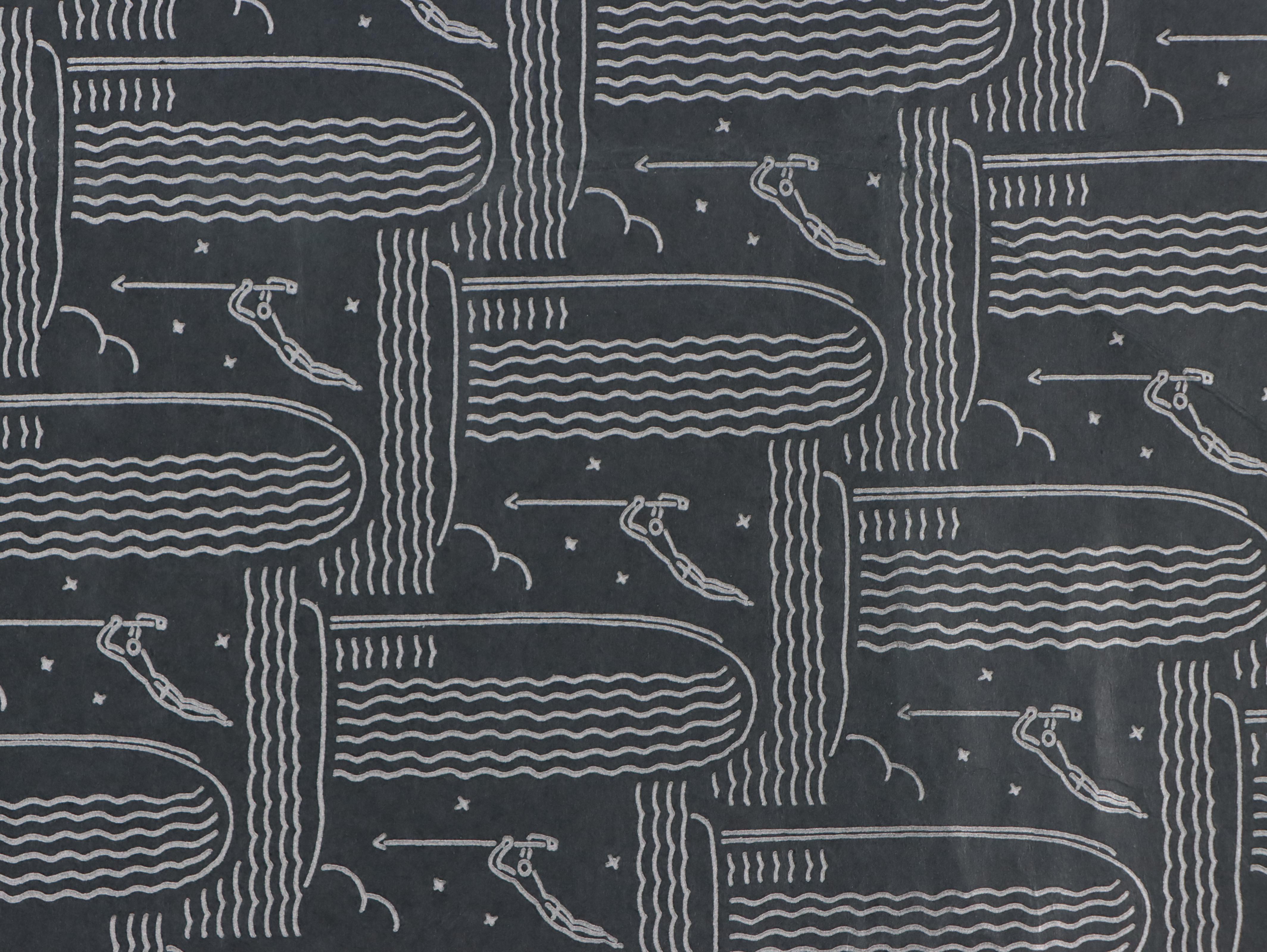 Rockwell Kent Art Deco Woodcut Book End Papers | EBTH