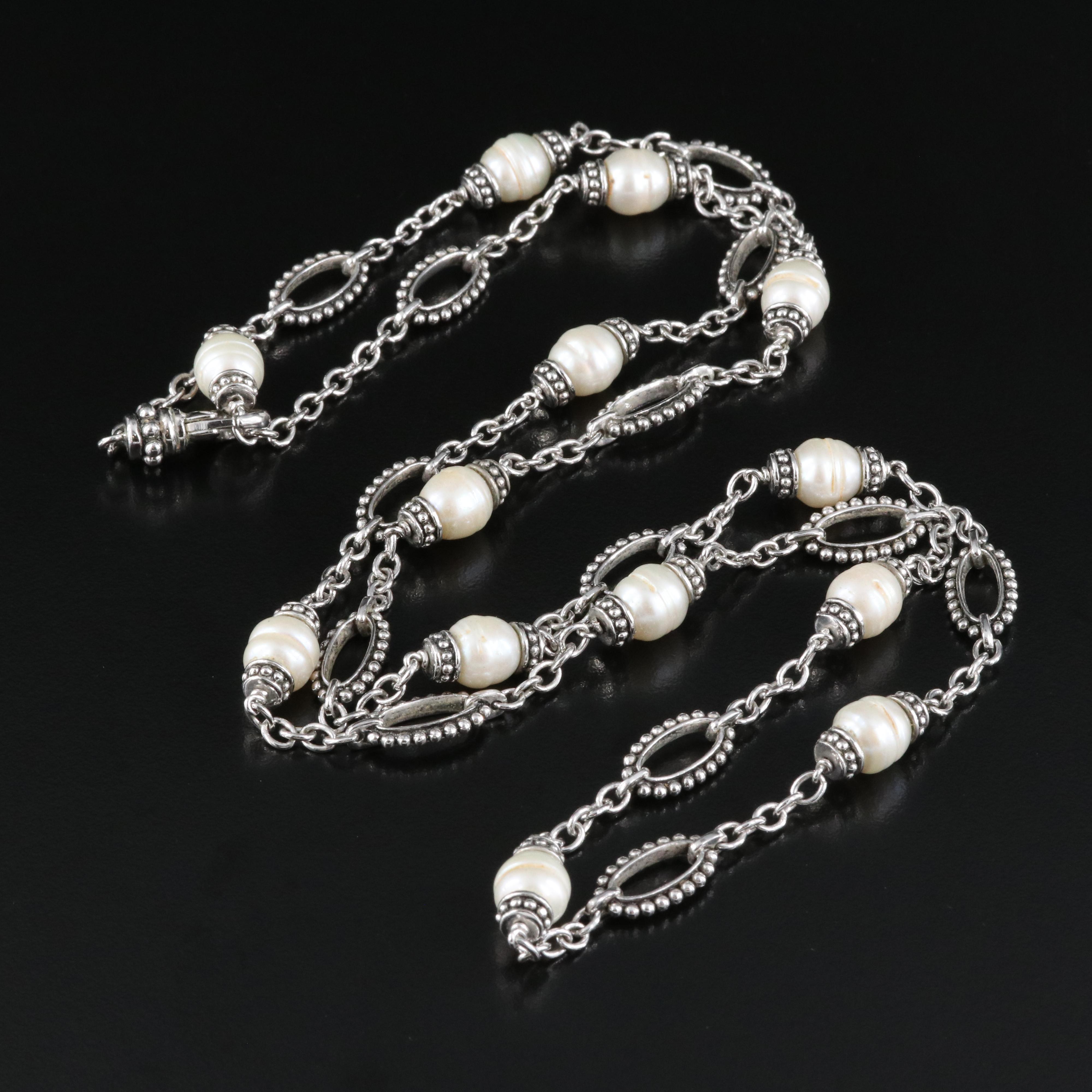 Honora Sterling Pearl Station Necklace | EBTH