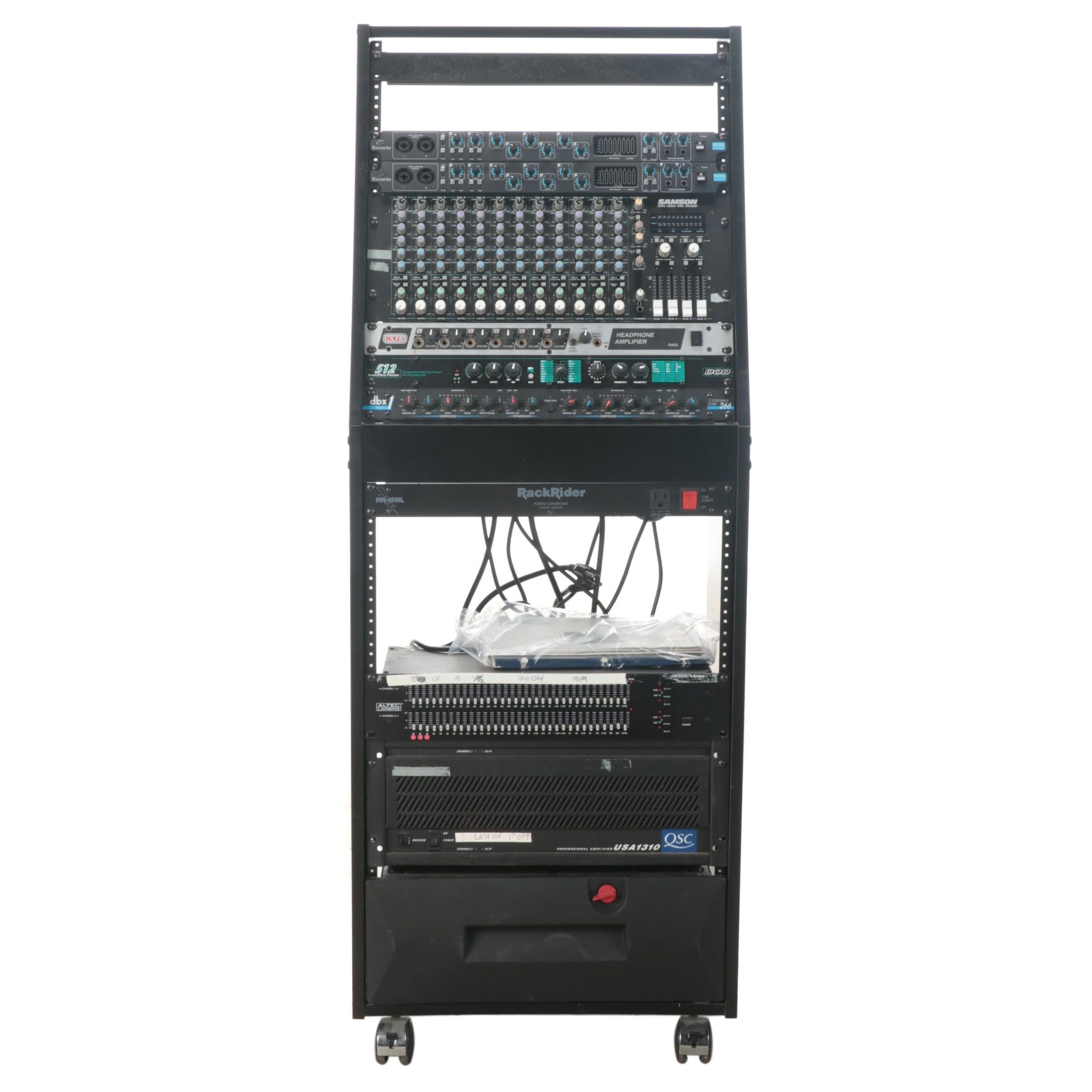 Portable Soundmixer Rack With Components | EBTH