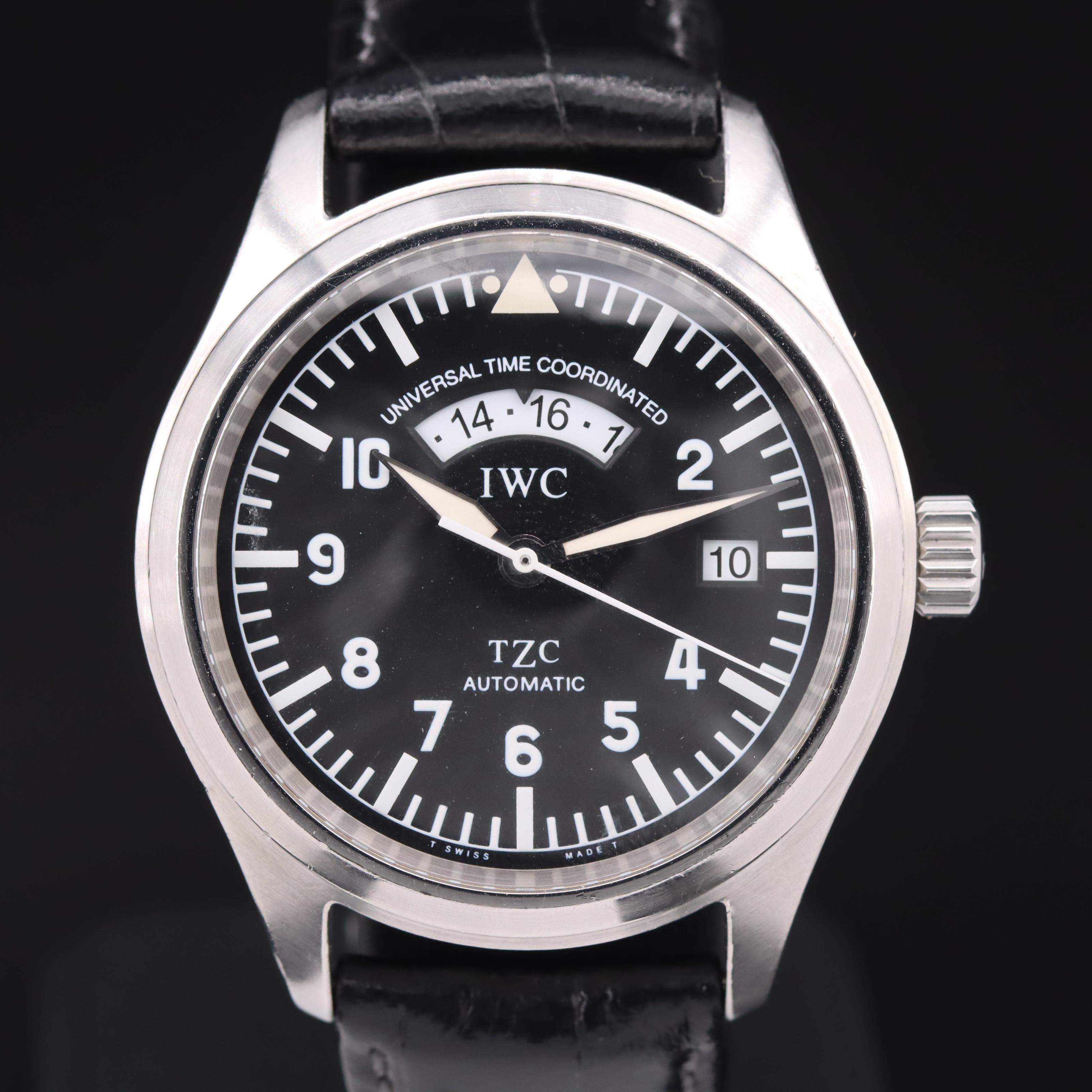 IWC Pilot Spitfire UTC Black TZC Steel Automatic Wristwatch | EBTH