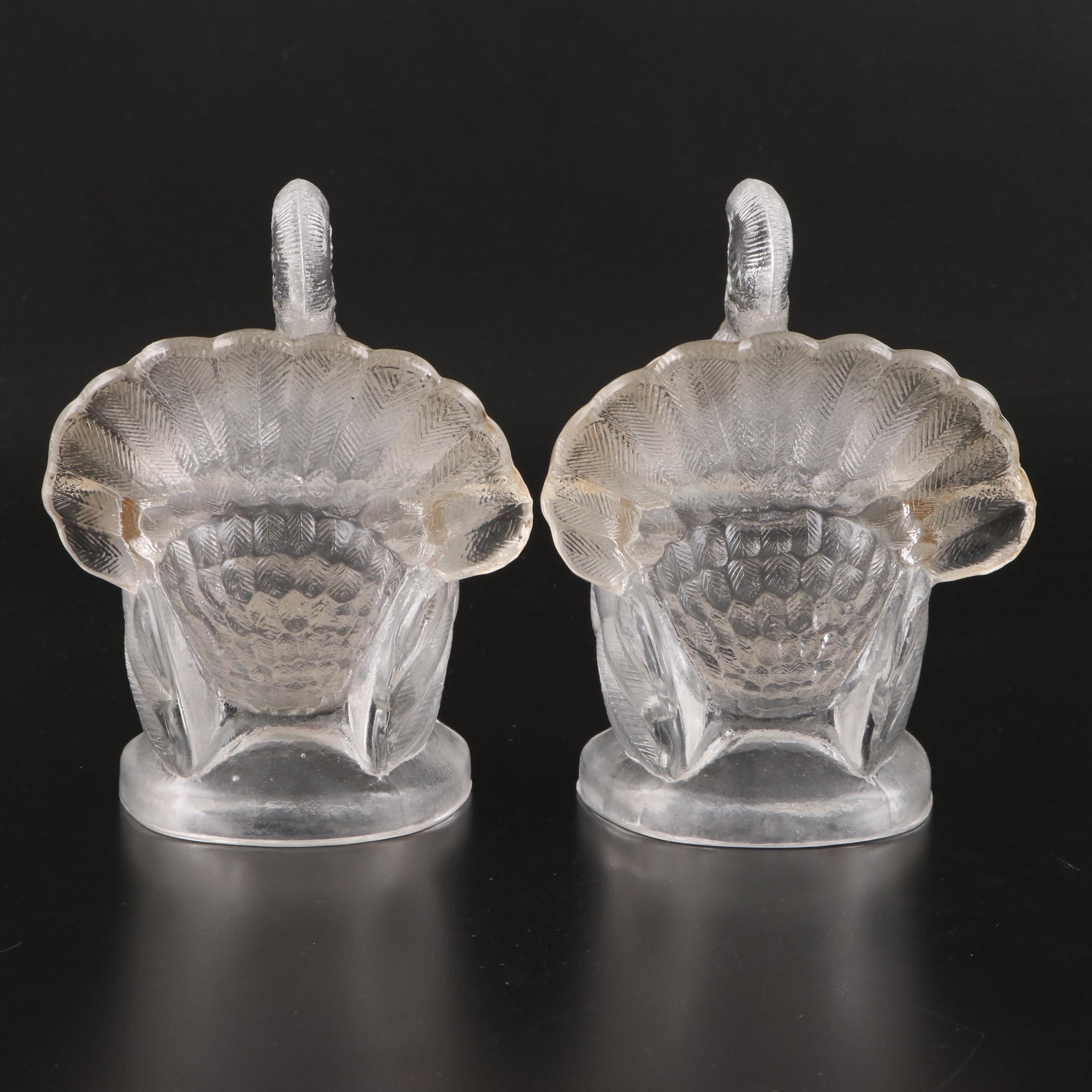 L. E. Smith Glass Turkey Candy Dishes, Mid-20th Century | EBTH