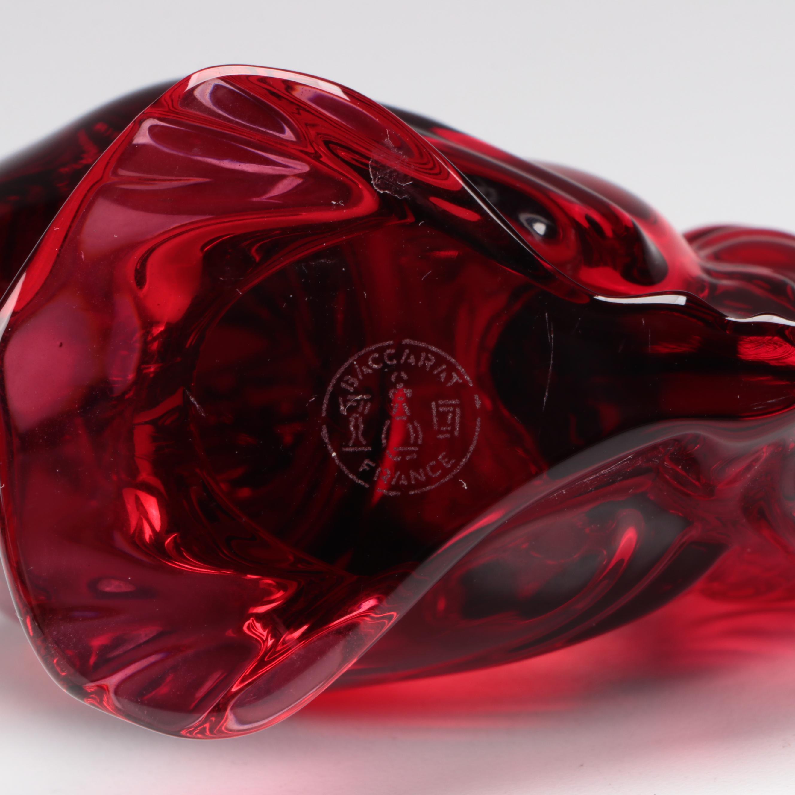 Baccarat Crystal Tauni de Lesseps Horse Head and Ruby Crystal Zodiac ...