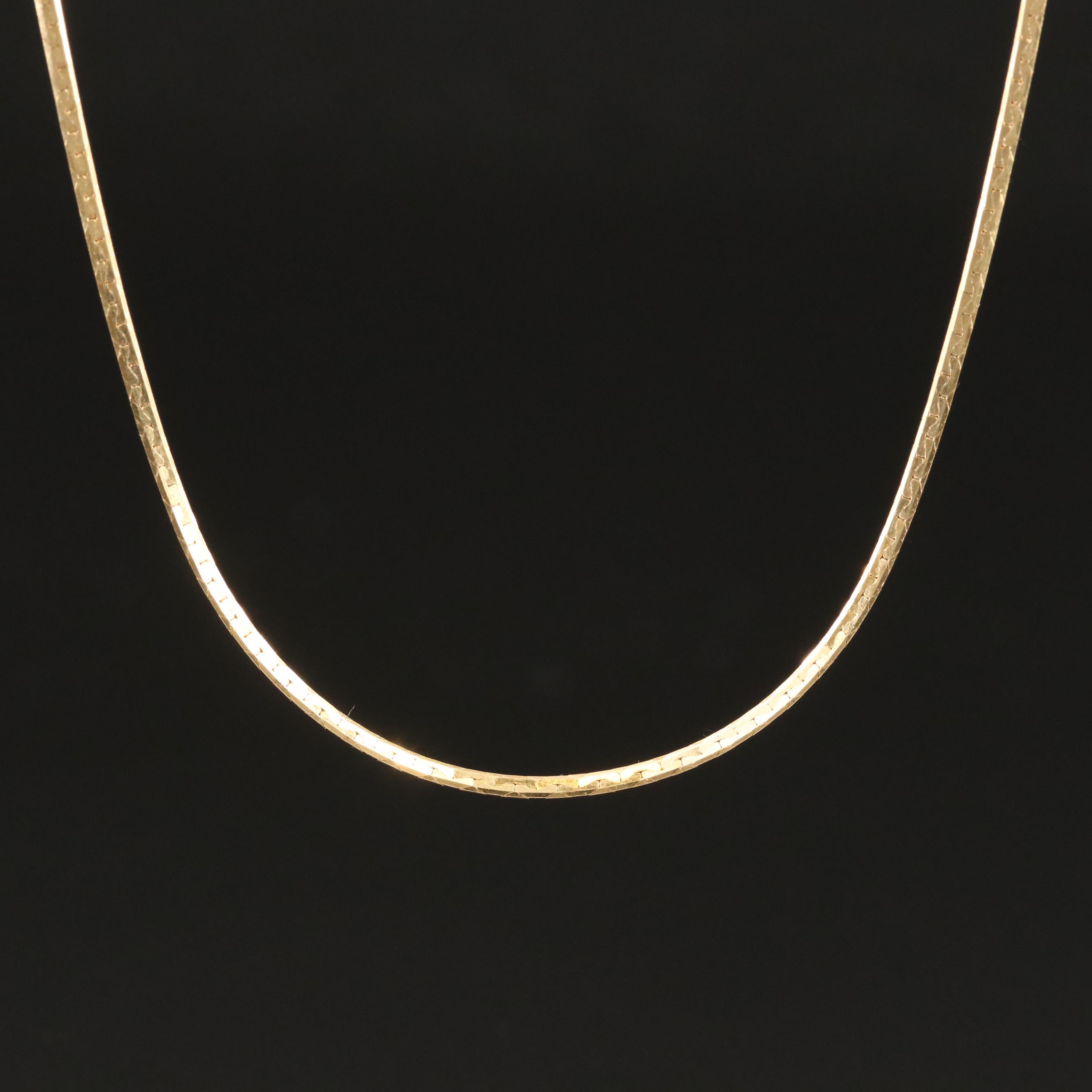 18K Cobra Chain Necklace | EBTH