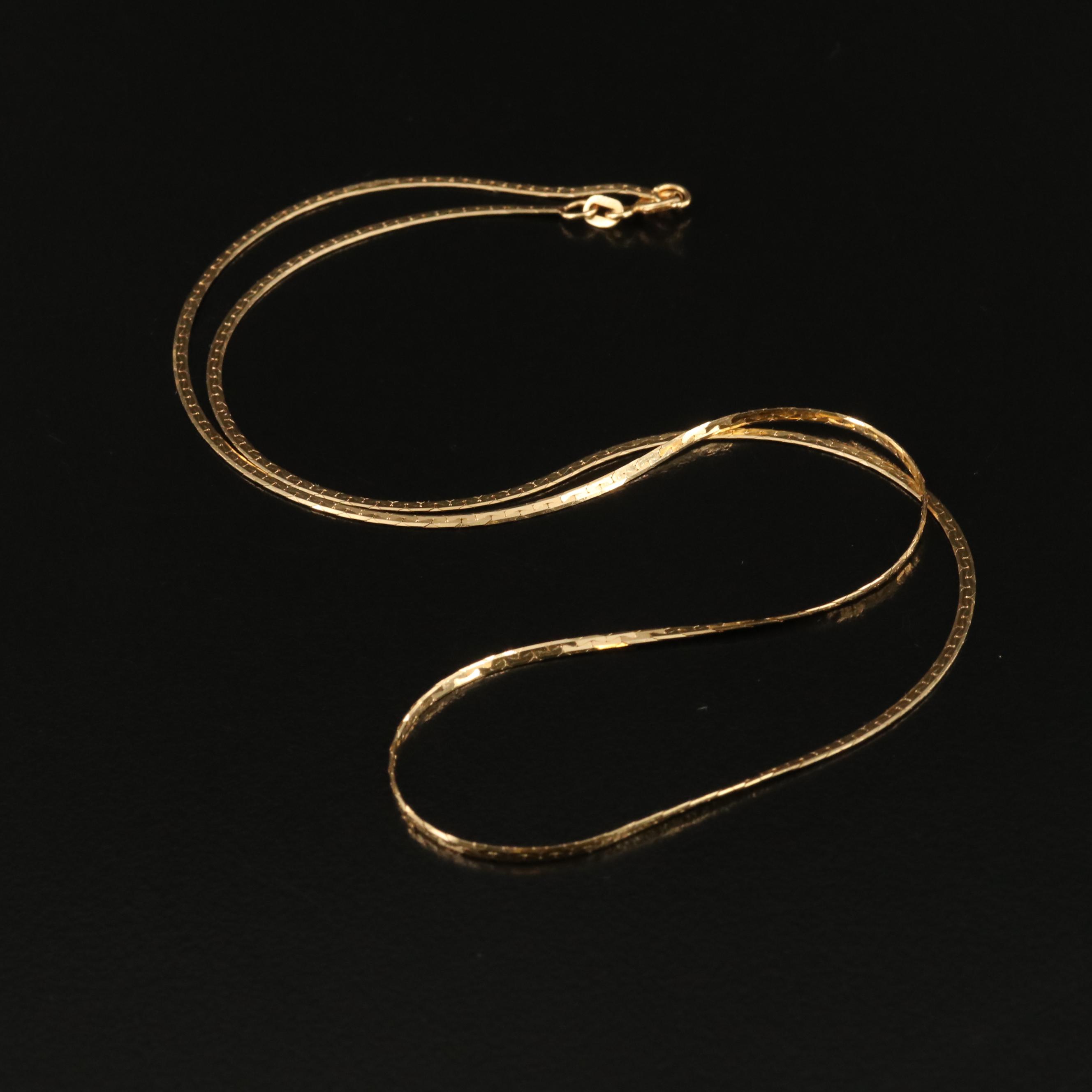 18K Cobra Chain Necklace | EBTH