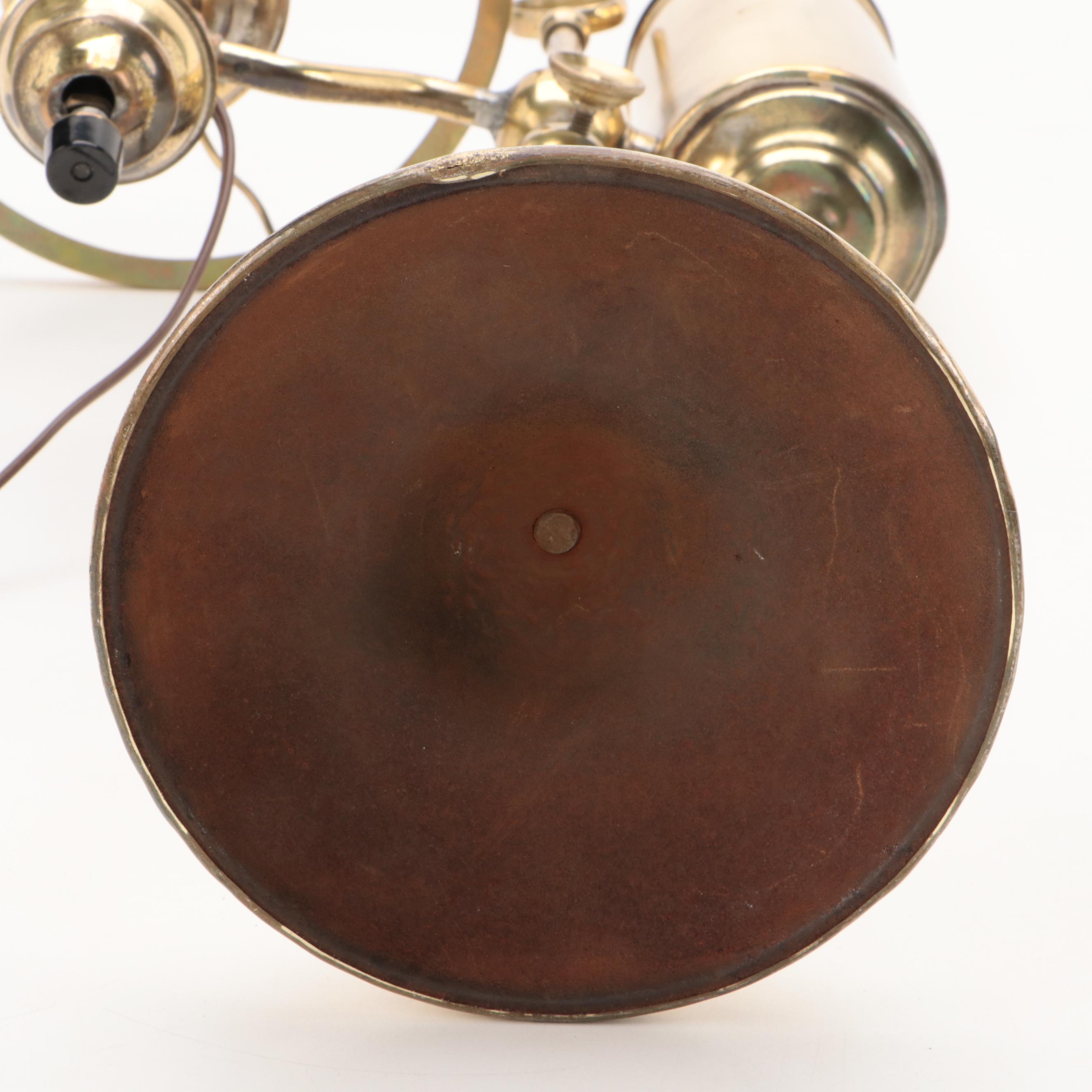 Cleveland Non-Explosive Lamp Company Metal Library Lamp, Adapted Mid ...