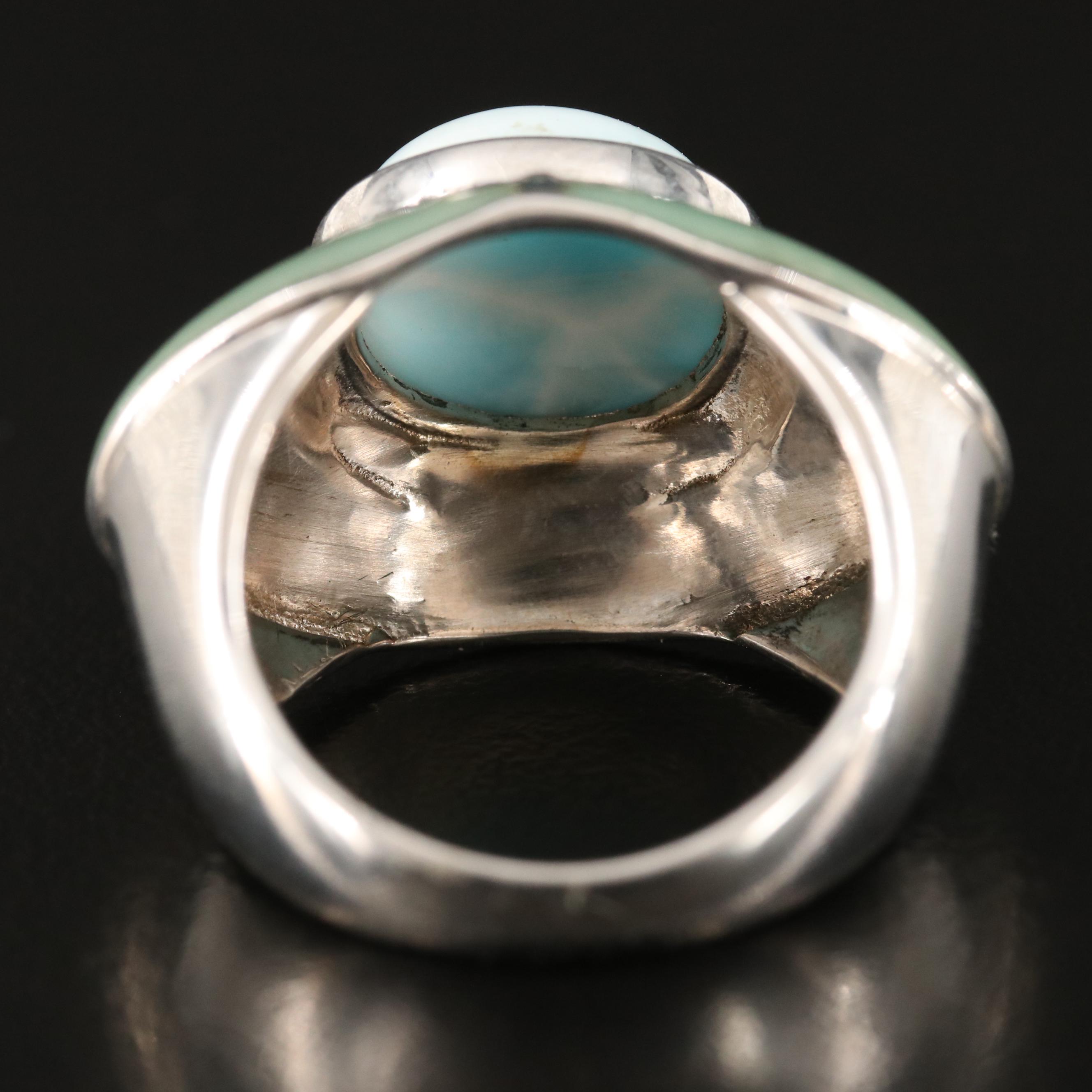 Sterling Larimar Ring | EBTH