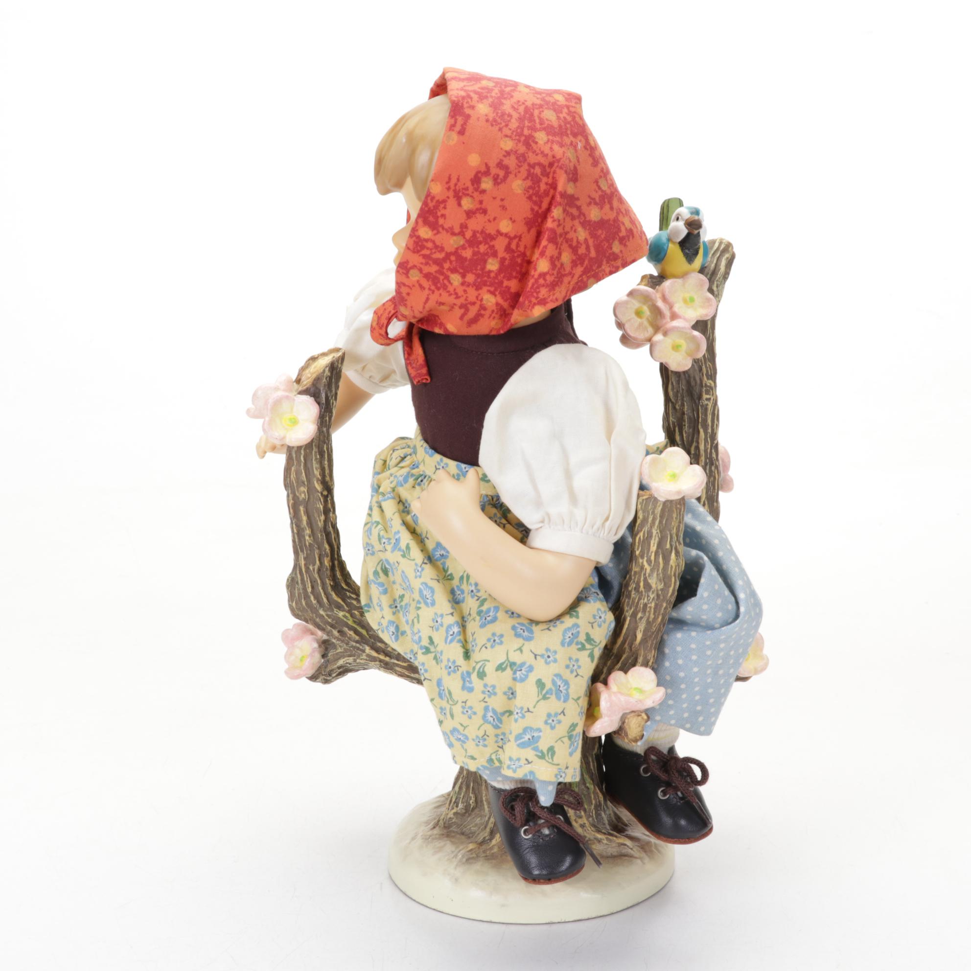 Goebel "Apple Tree Boy" and "Apple Tree Girl" Porcelain Hummel Dolls | EBTH
