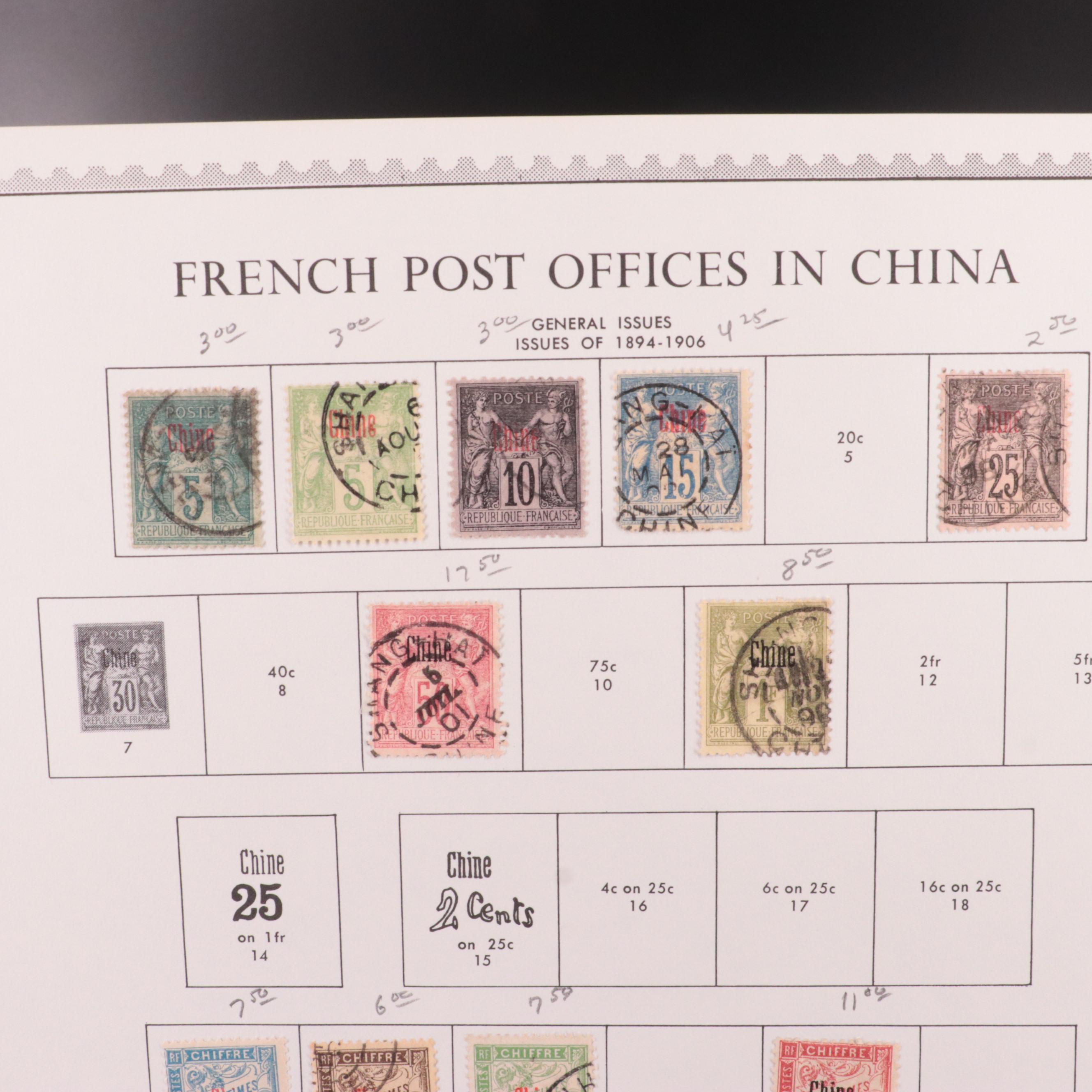 Collection of French Post Offices in China Postage Stamps | EBTH