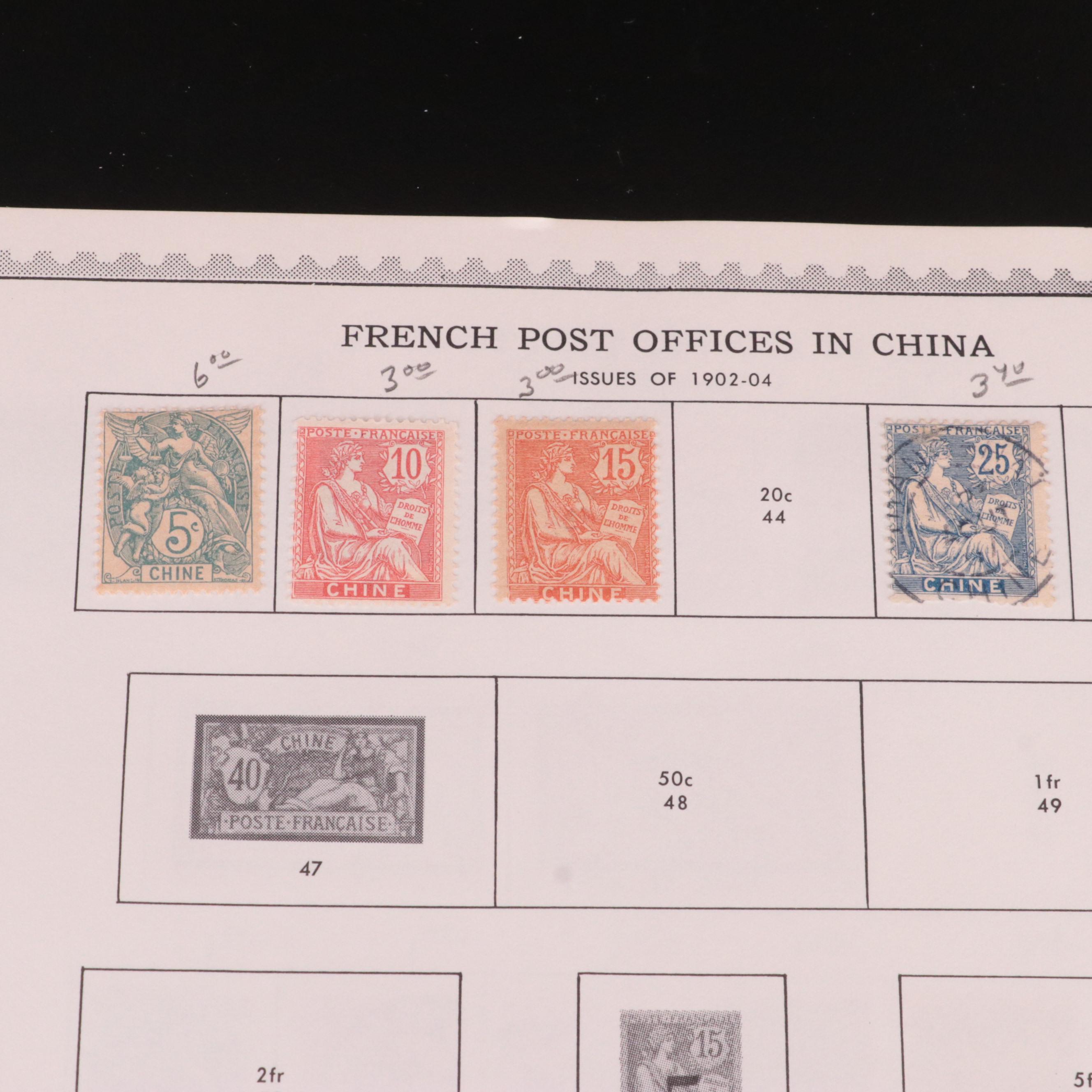 Collection of French Post Offices in China Postage Stamps | EBTH