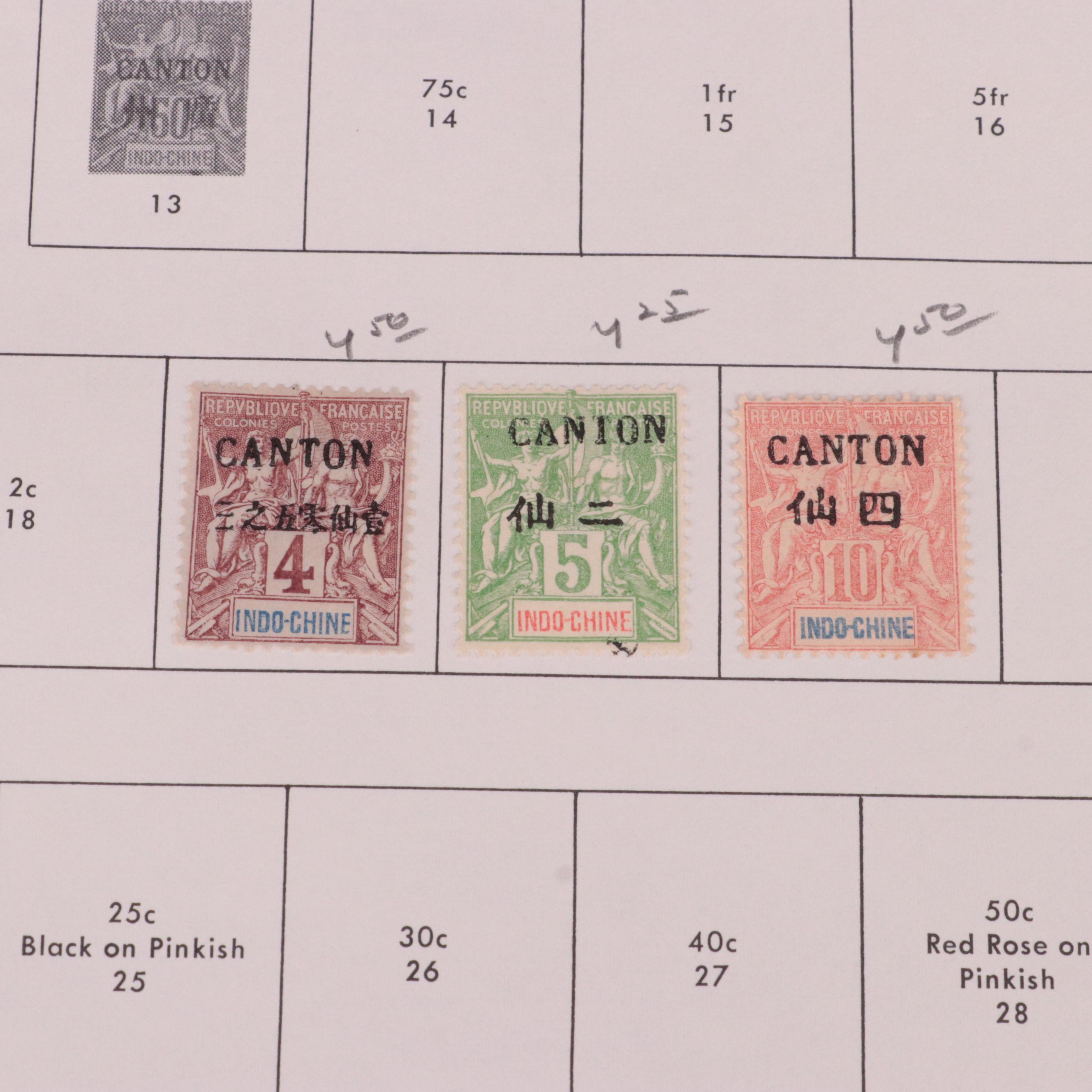 Collection of French Post Offices in China Postage Stamps | EBTH