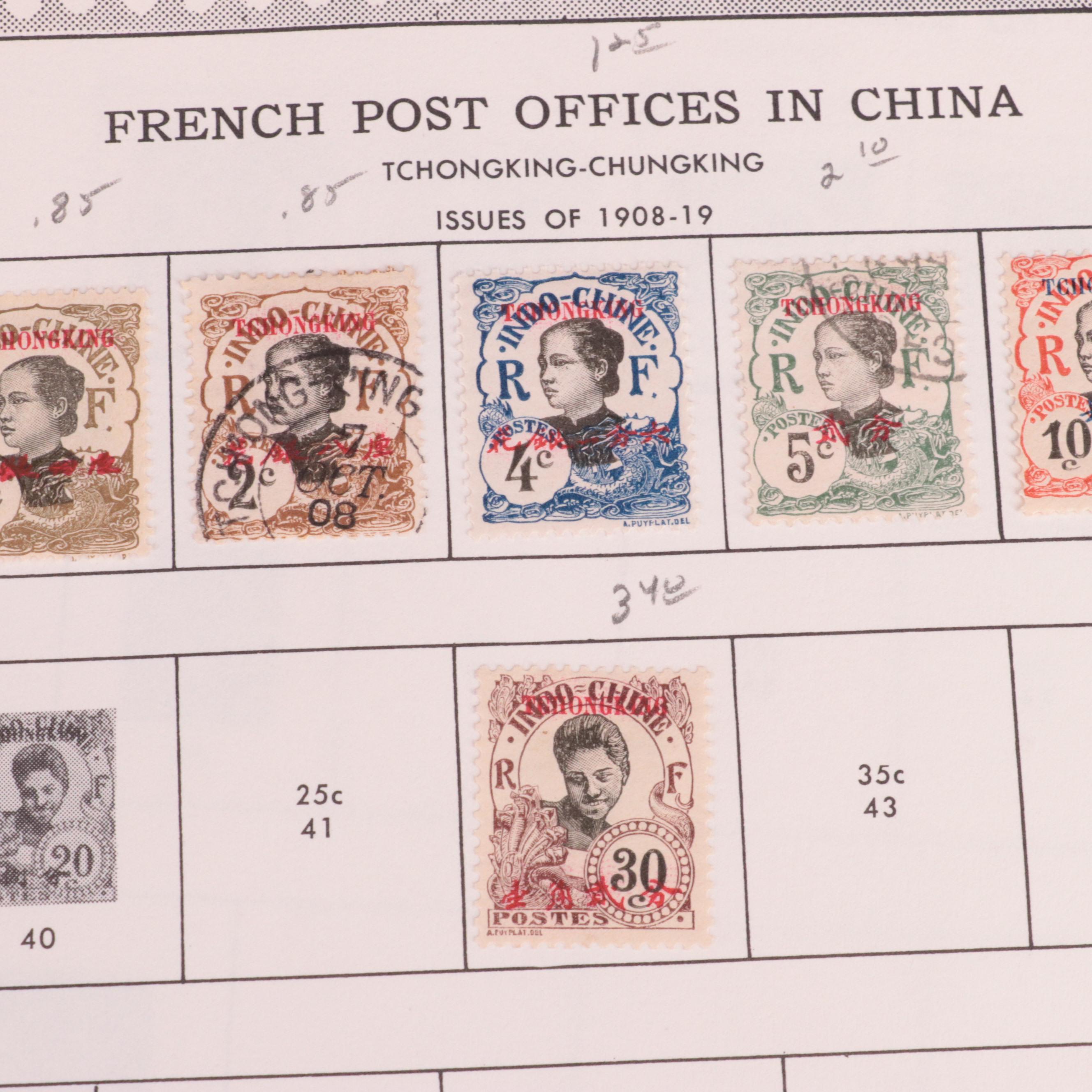 Collection of French Post Offices in China Postage Stamps | EBTH