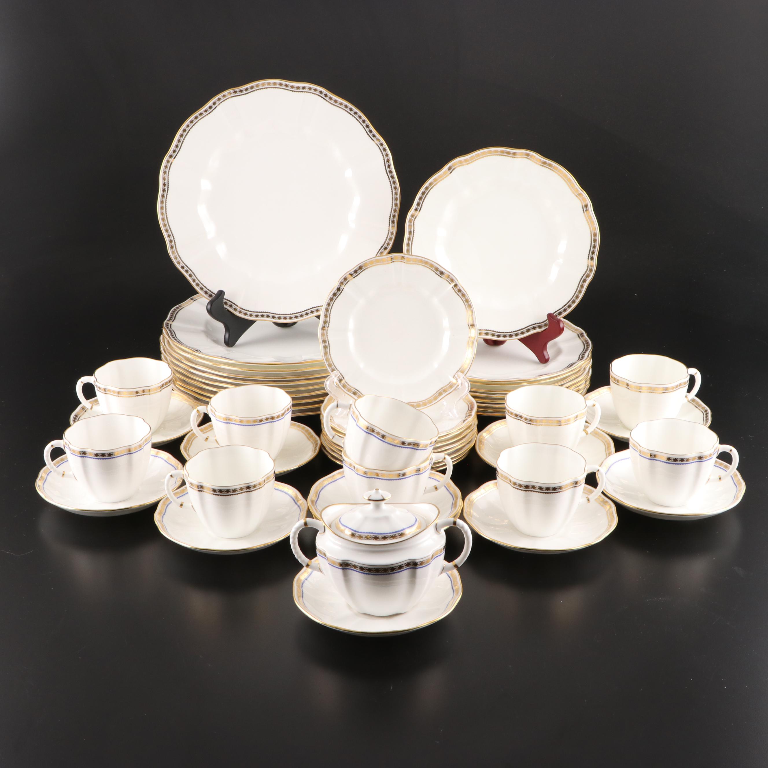 Royal Crown Derby "Carlton Gold" and "Carlton Blue" Bone China ...