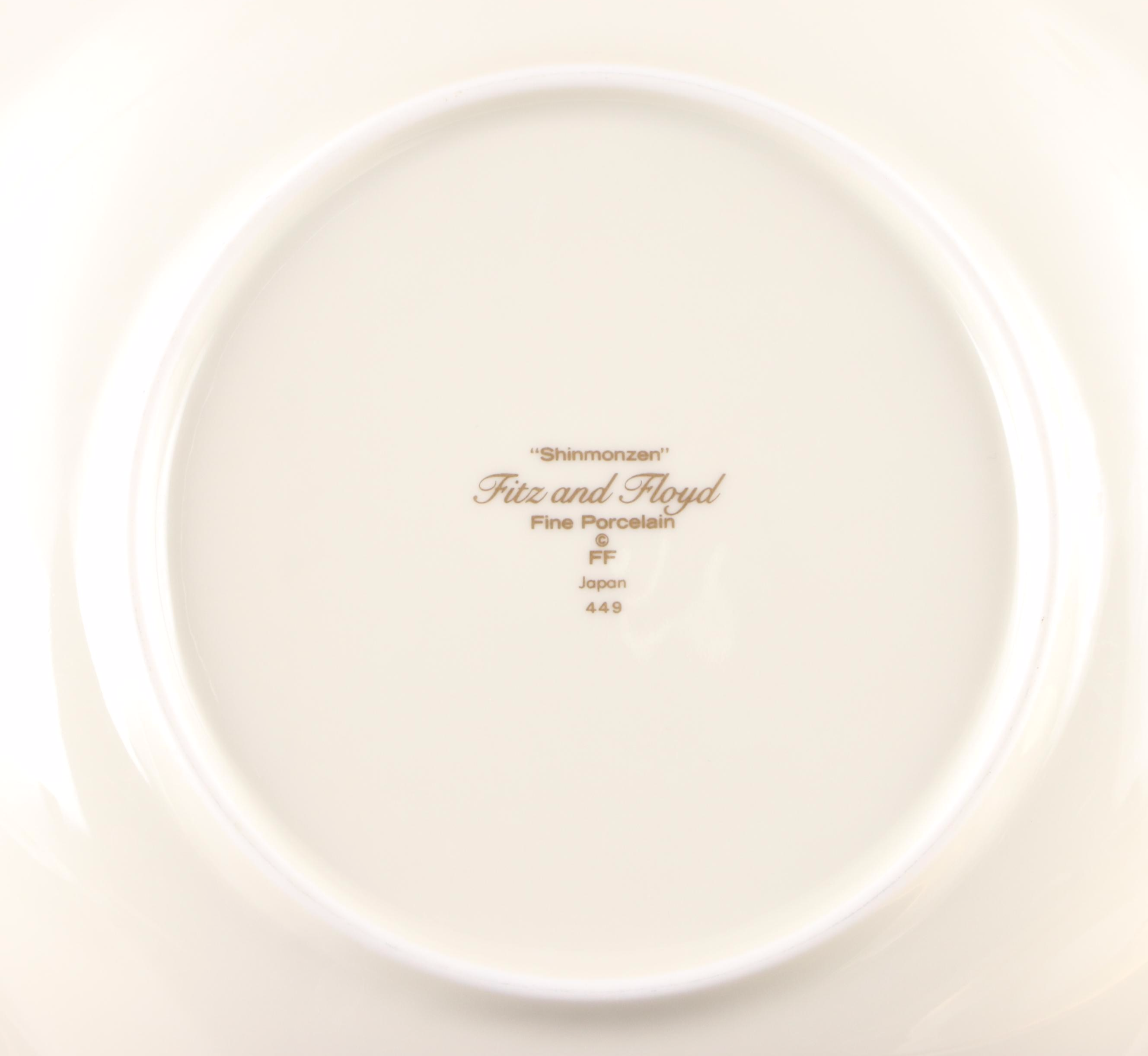 Fitz and Floyd "Shinmonzen" and "Ching Dragon" Porcelain Plates | EBTH