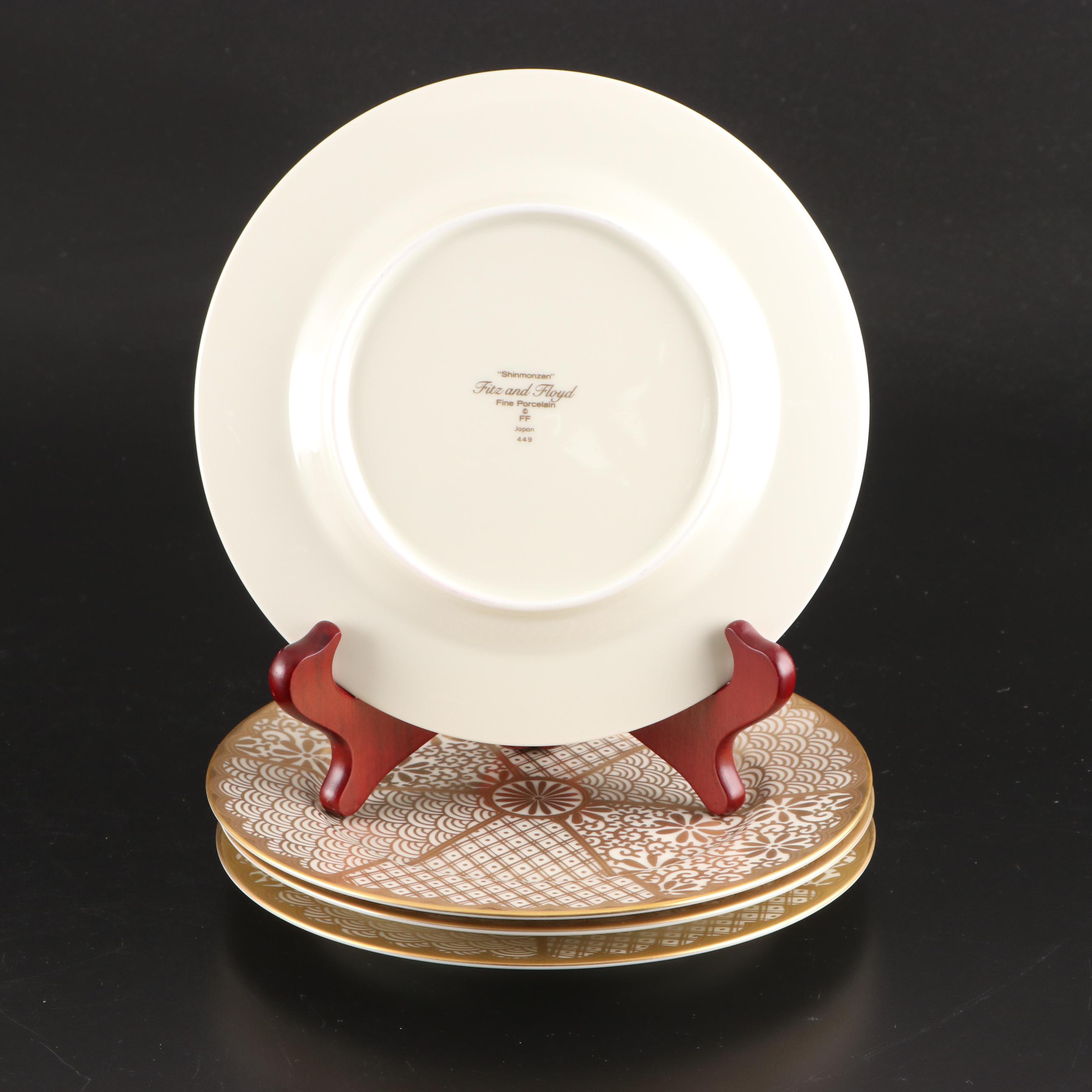 Fitz and Floyd "Shinmonzen" and "Ching Dragon" Porcelain Plates | EBTH
