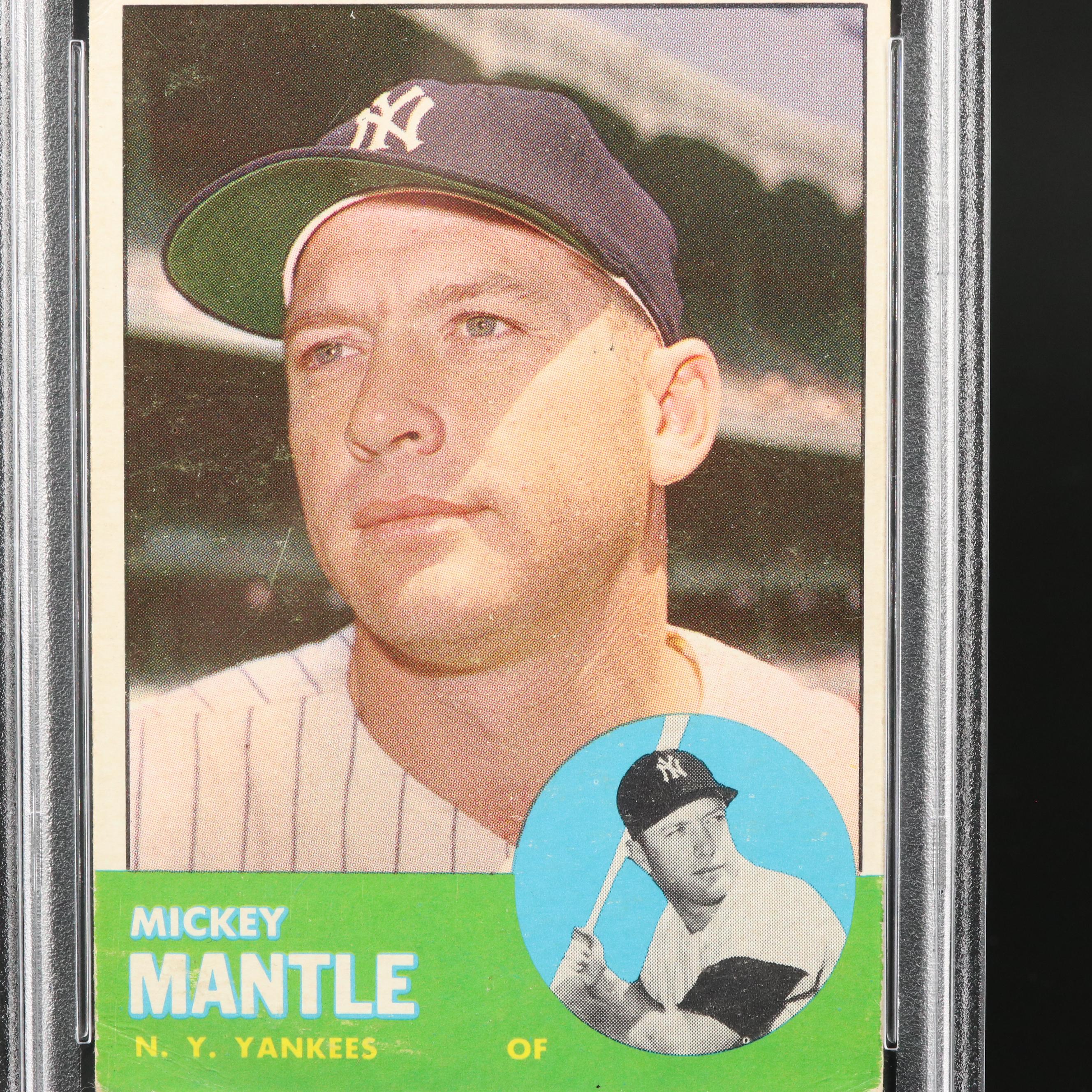 1963 Topps Mickey Mantle #200 Graded PSA Good 2 New York Yankees ...