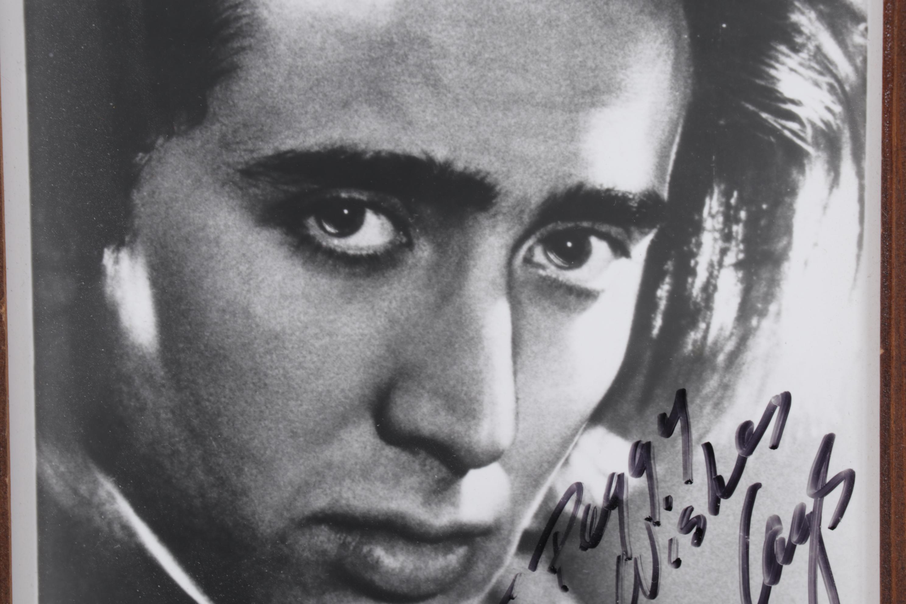Nicholas Cage Signed Black and White Headshot | EBTH
