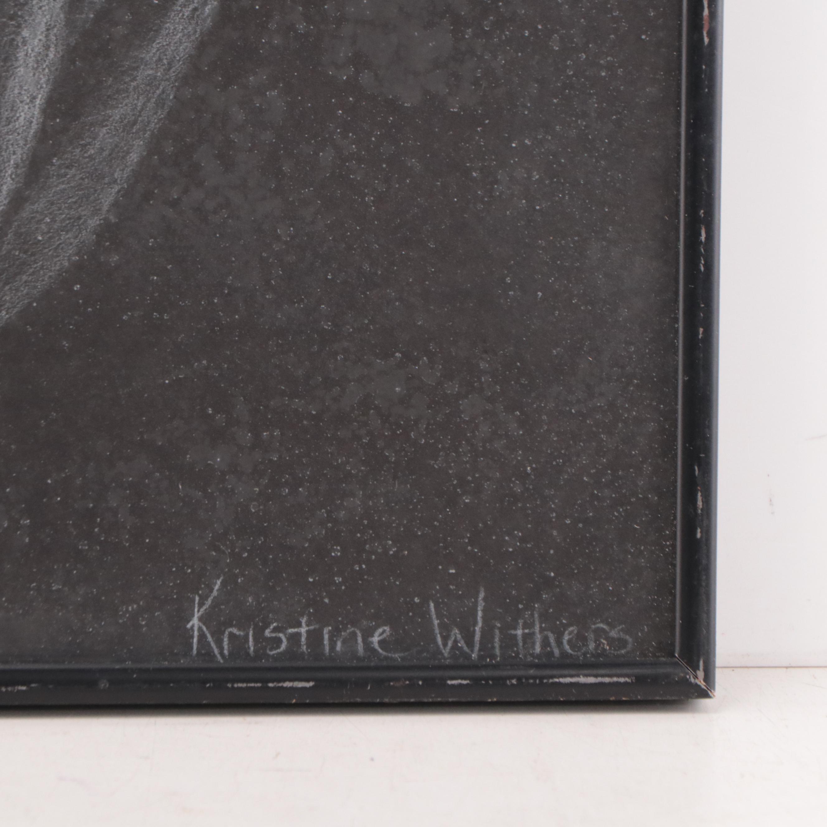 Kristine Withers Portrait of a Man Charcoal Drawing | EBTH