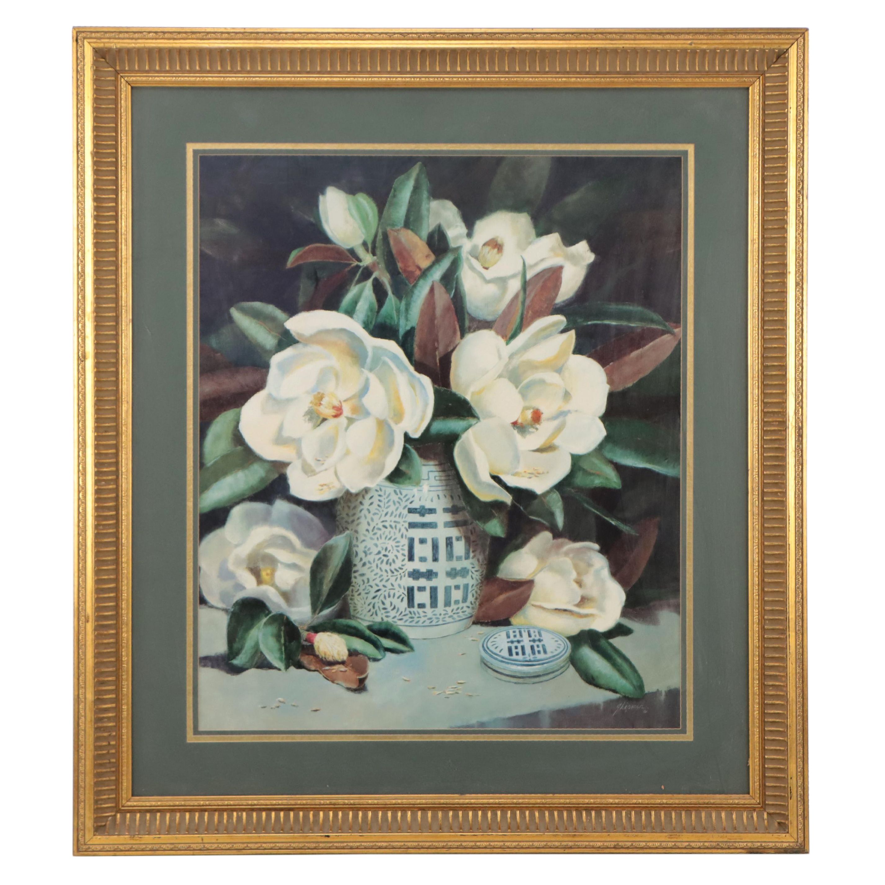 Offset Lithograph After Barbara Shipman of "Magnolia Classic" | EBTH