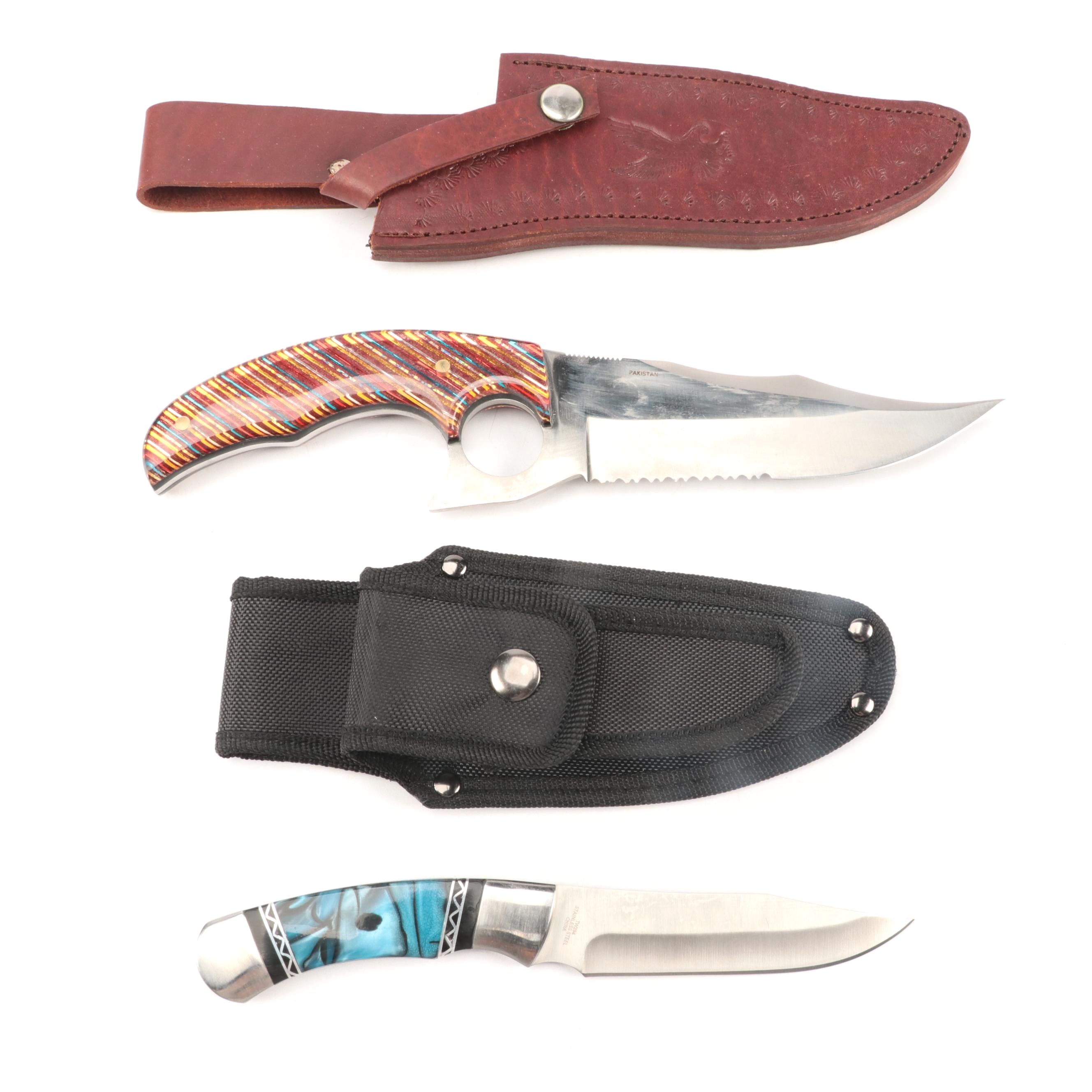 Chipaway Cutlery and Timber Wolf Fixed Blade Knives with Scabbards | EBTH