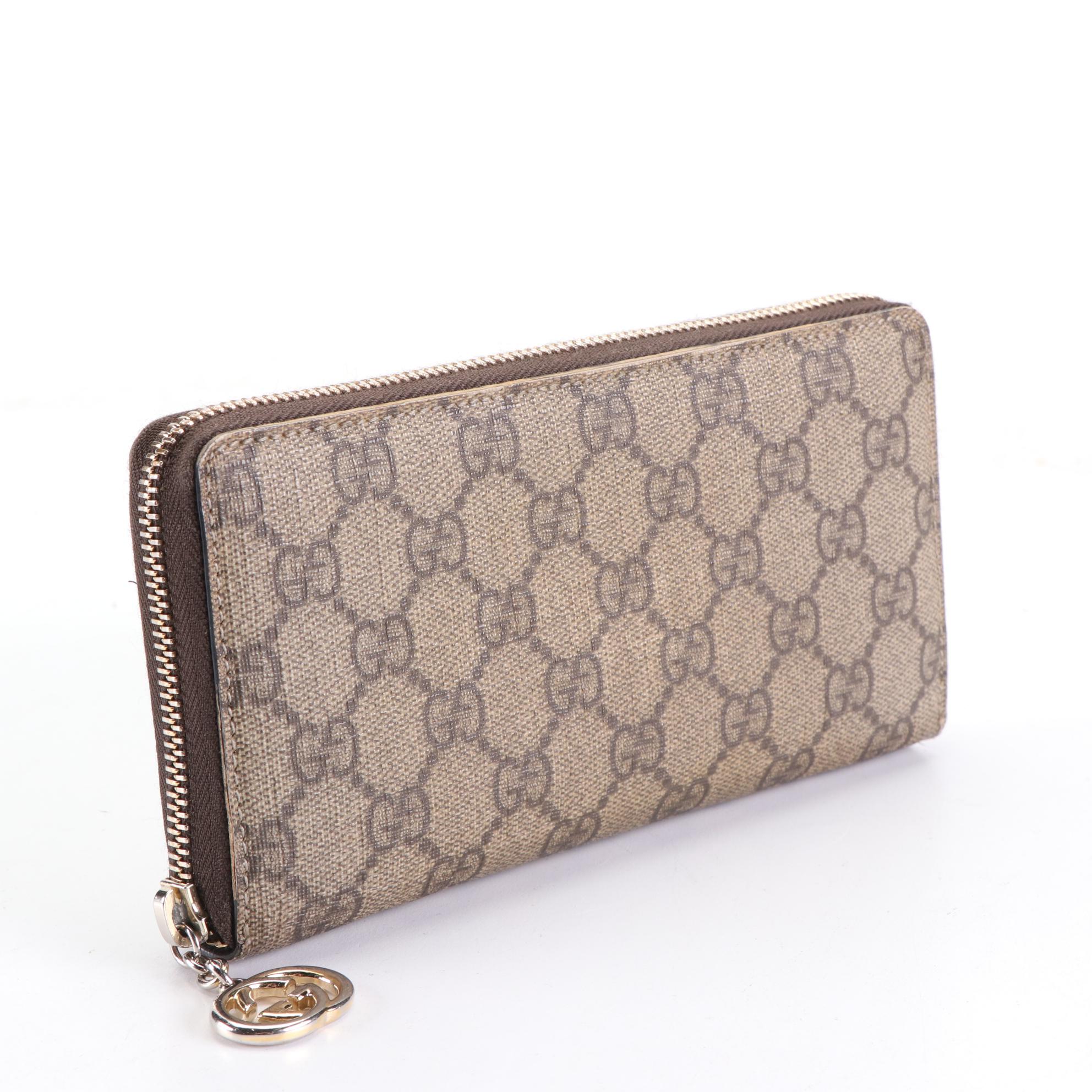 Gucci Zip-Around Wallet in GG Supreme Canvas with Box | EBTH
