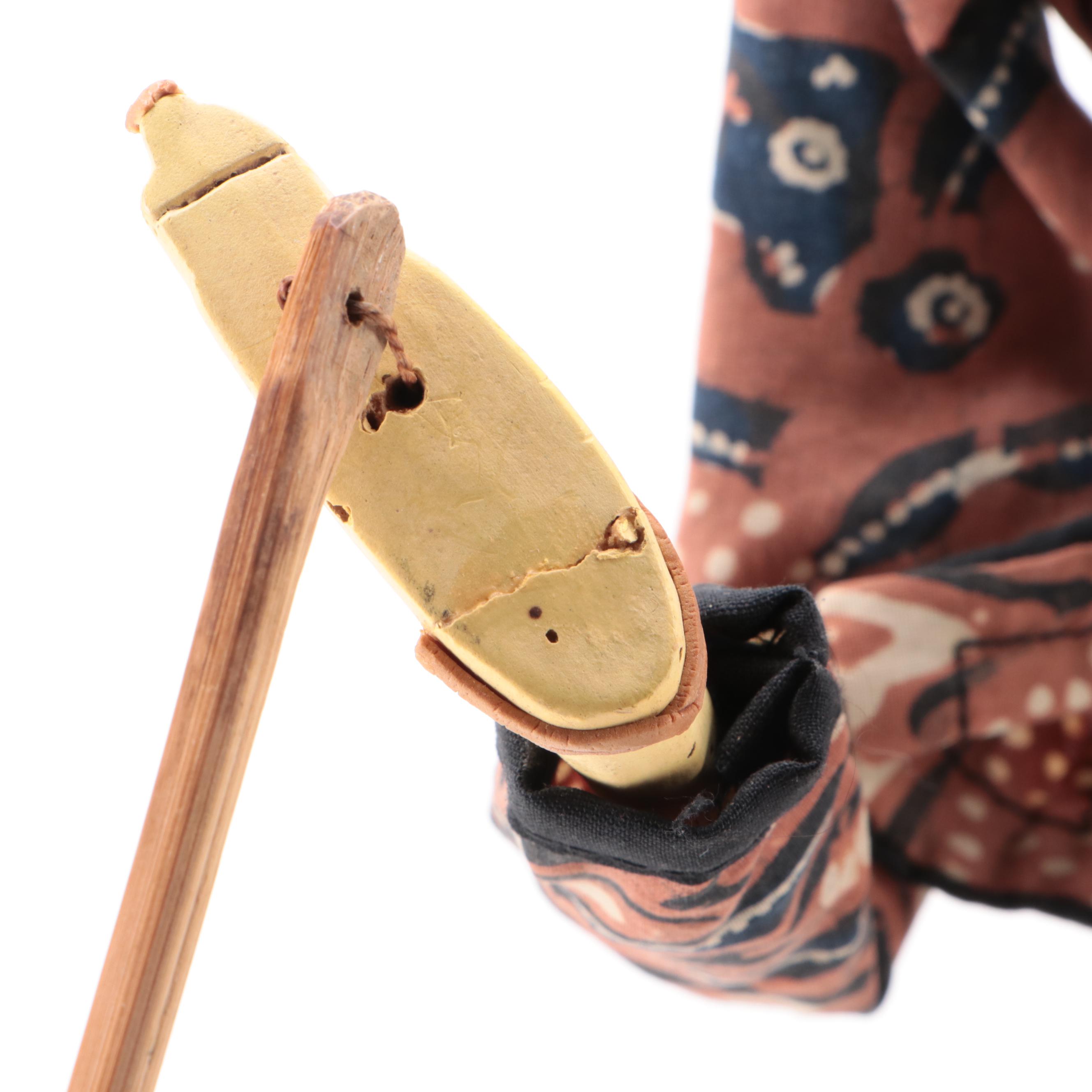 Indonesian Wayang Golek Polychrome Painted Carved Wood Stick Puppets | EBTH